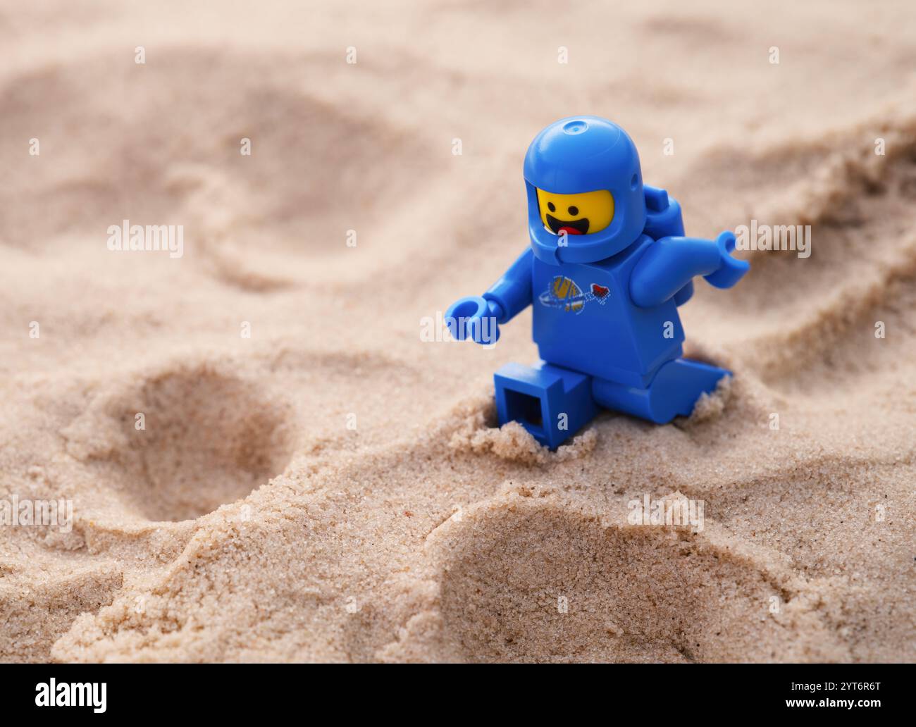 Tambov, Russian Federation - July 28, 2024 Lego spaceman minifigure ...