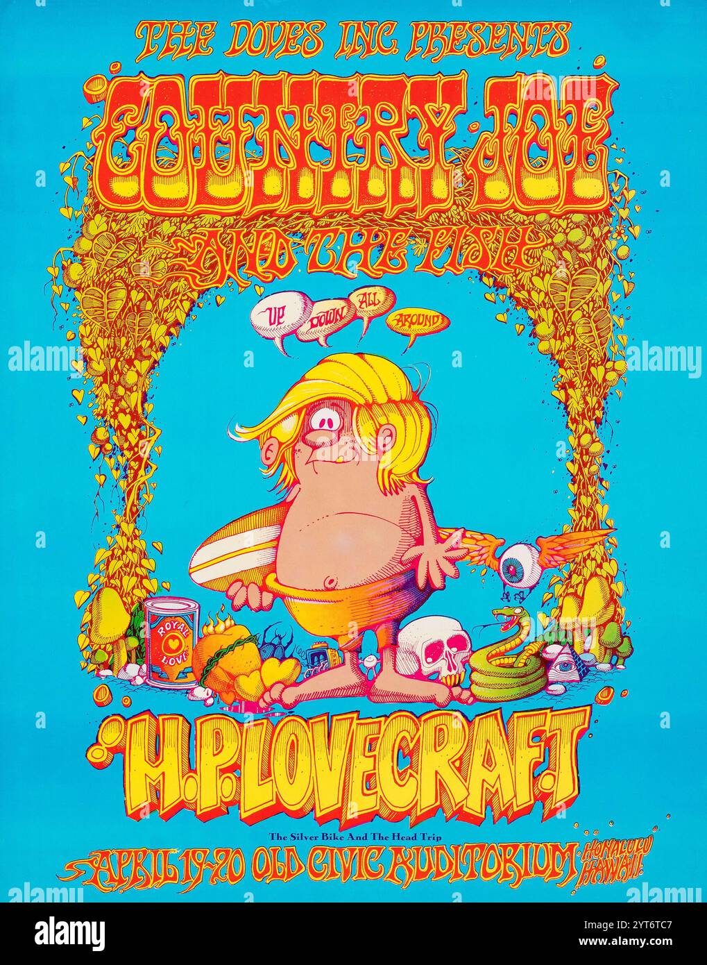 Country Joe & the Fish, H.P. Lovecraft - Hawaiian Concert Poster, comic ...
