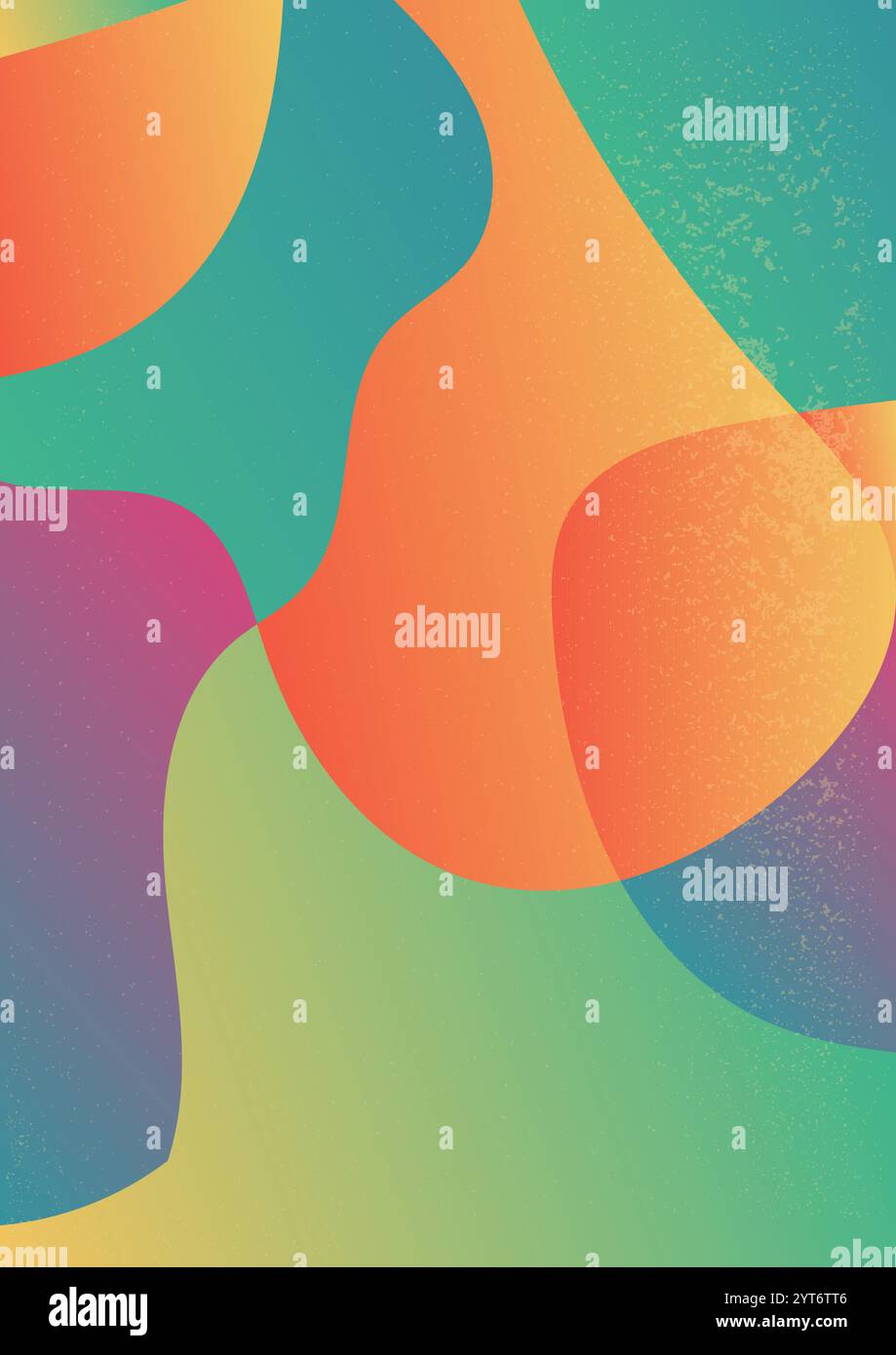 Retro Textured Gradient in Warm Hues. Abstract gradient background with flowing. Subtle grainy ...