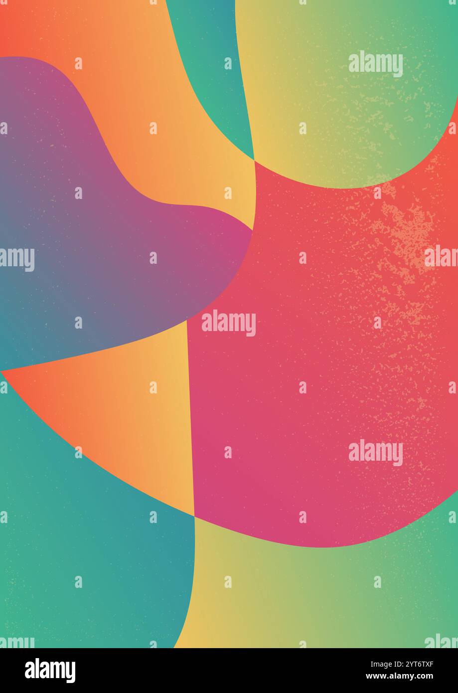 Retro Textured Gradient in Warm Hues. Abstract gradient background with flowing. Subtle grainy ...