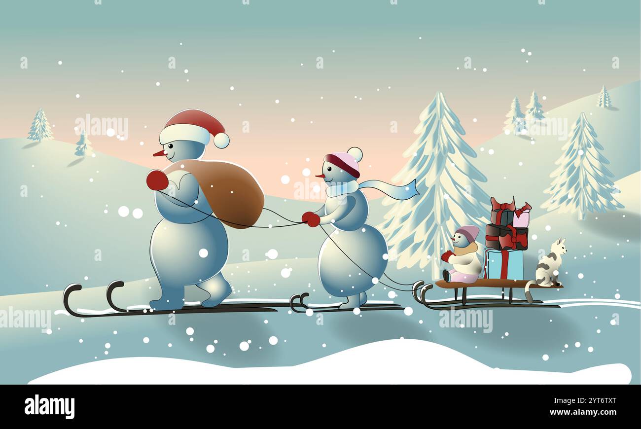 New year kid family Stock Vector Images - Alamy