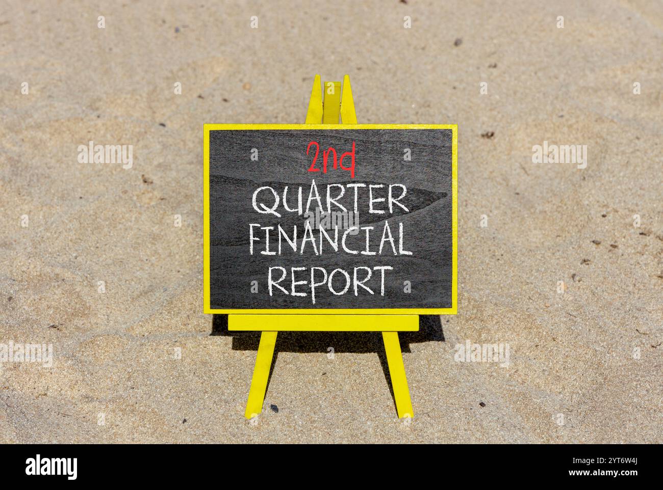 2nd quarter financial report symbol. Concept words 2nd quarter ...