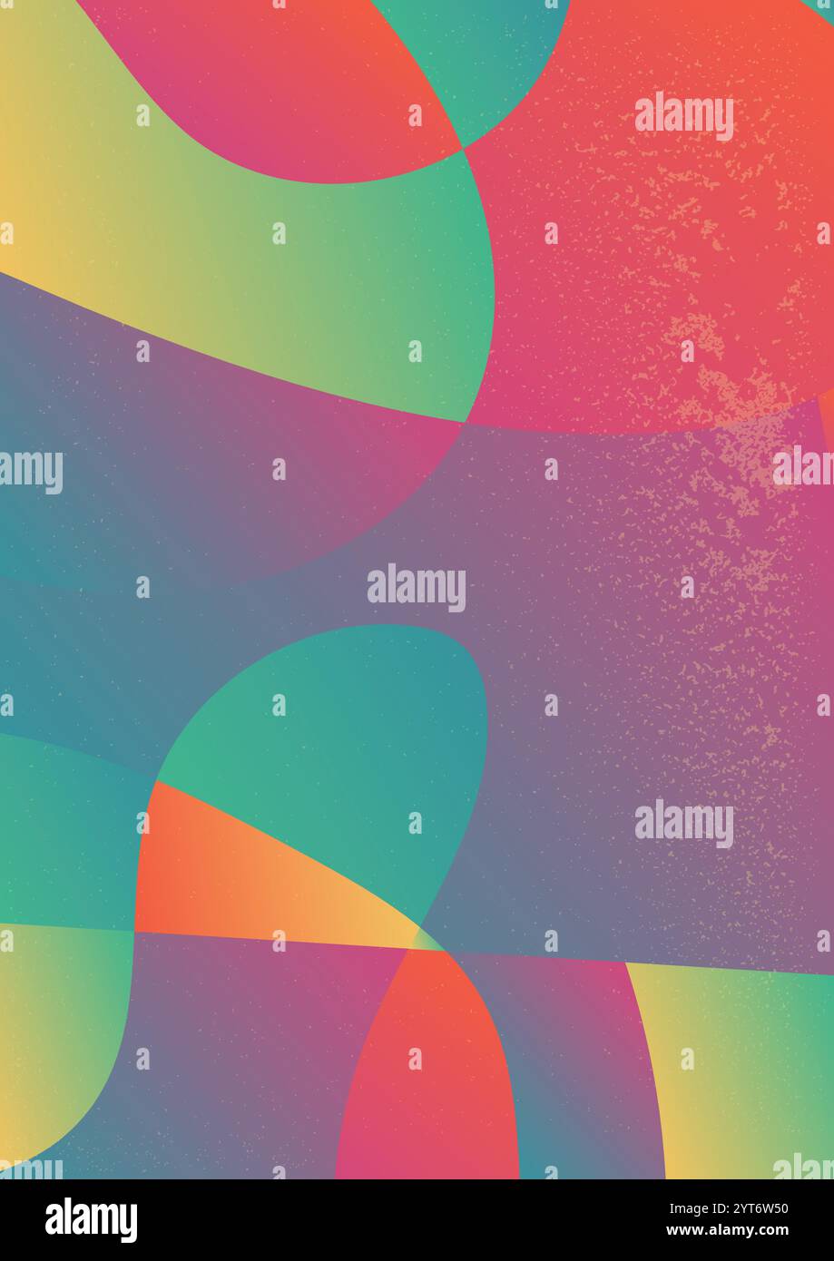 Retro Textured Gradient in Warm Hues. Abstract gradient background with flowing. Subtle grainy ...