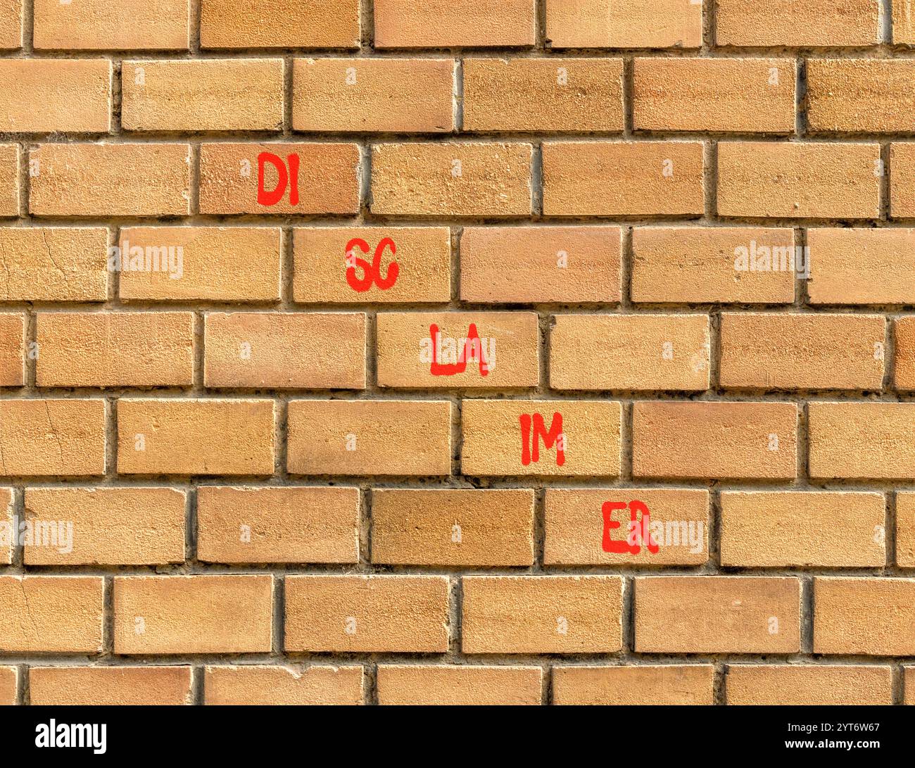 Disclaimer symbol. Concept word Disclaimer on beautiful brown bricks ...