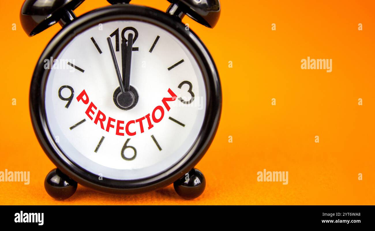 Perfection symbol. Concept word Perfection on beautiful orange paper ...