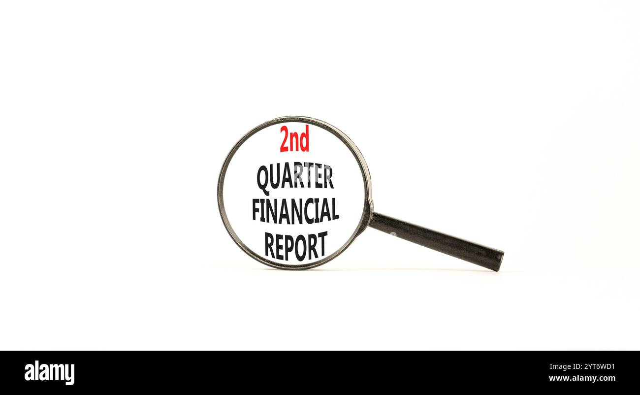 2nd quarter financial report symbol. Concept words 2nd quarter ...