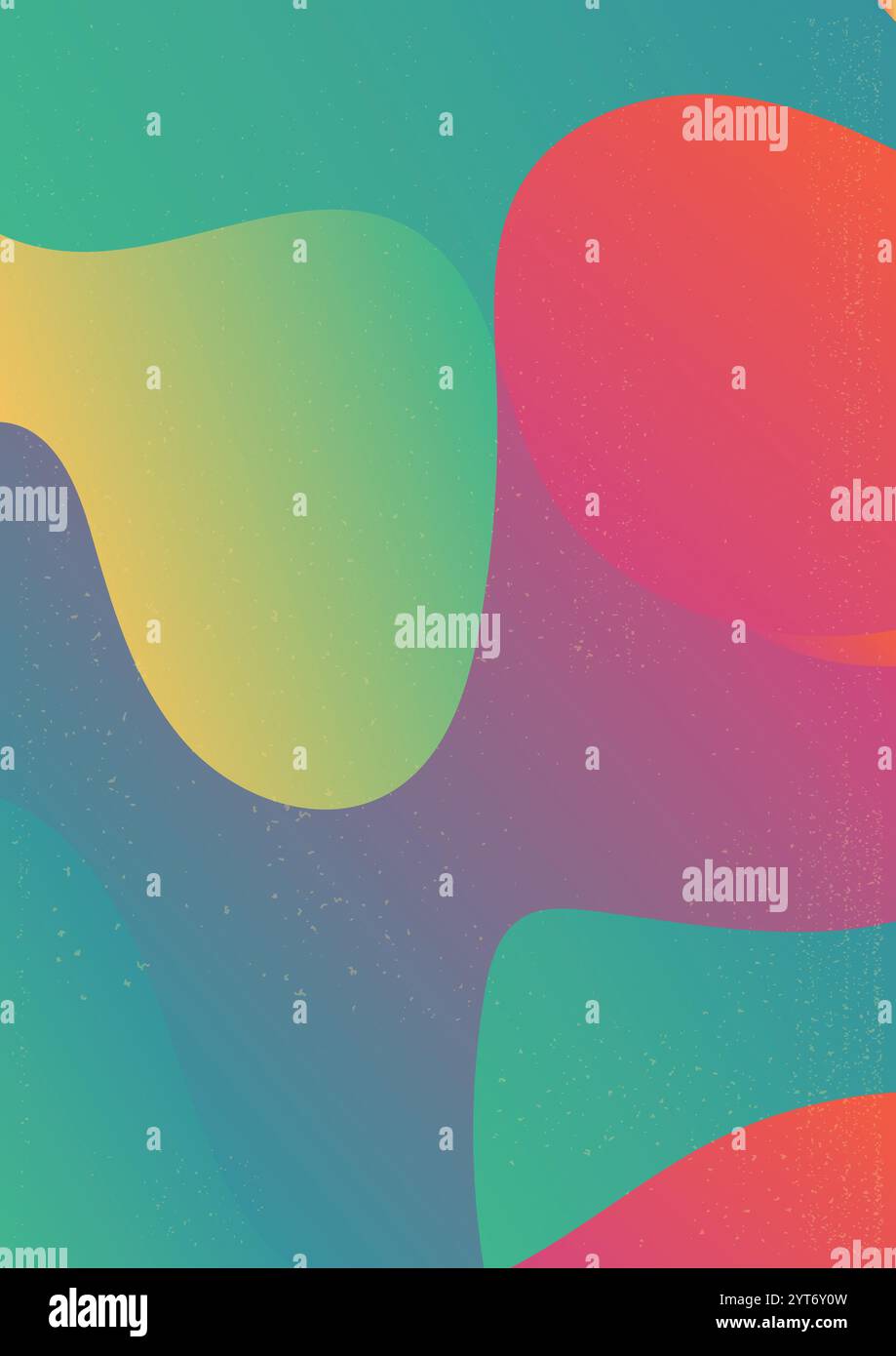 Retro Textured Gradient in Warm Hues. Abstract gradient background with flowing. Subtle grainy ...