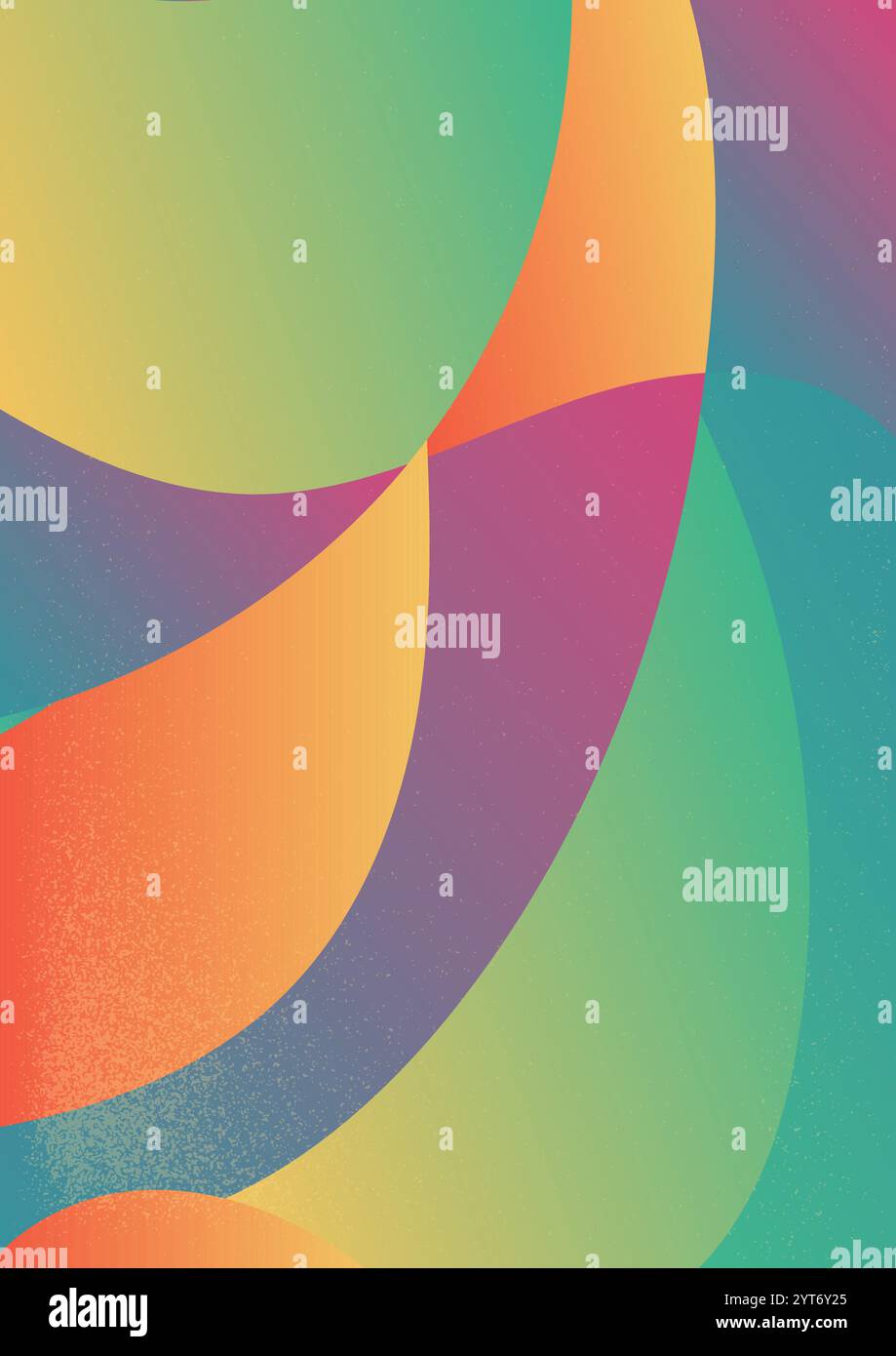 Retro Textured Gradient in Warm Hues. Abstract gradient background with flowing. Subtle grainy ...