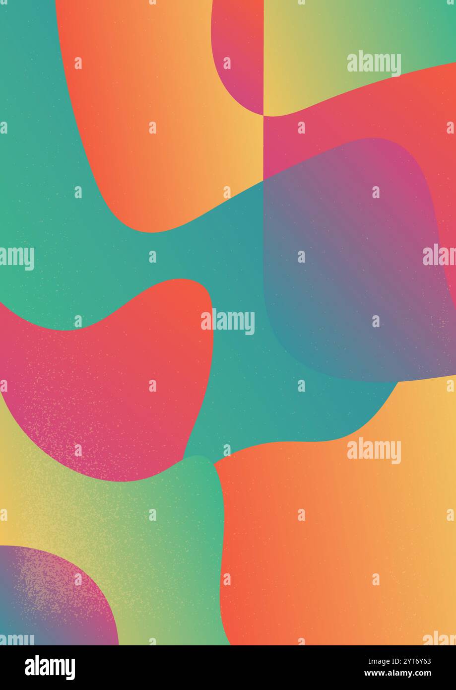 Retro Textured Gradient in Warm Hues. Abstract gradient background with flowing. Subtle grainy ...