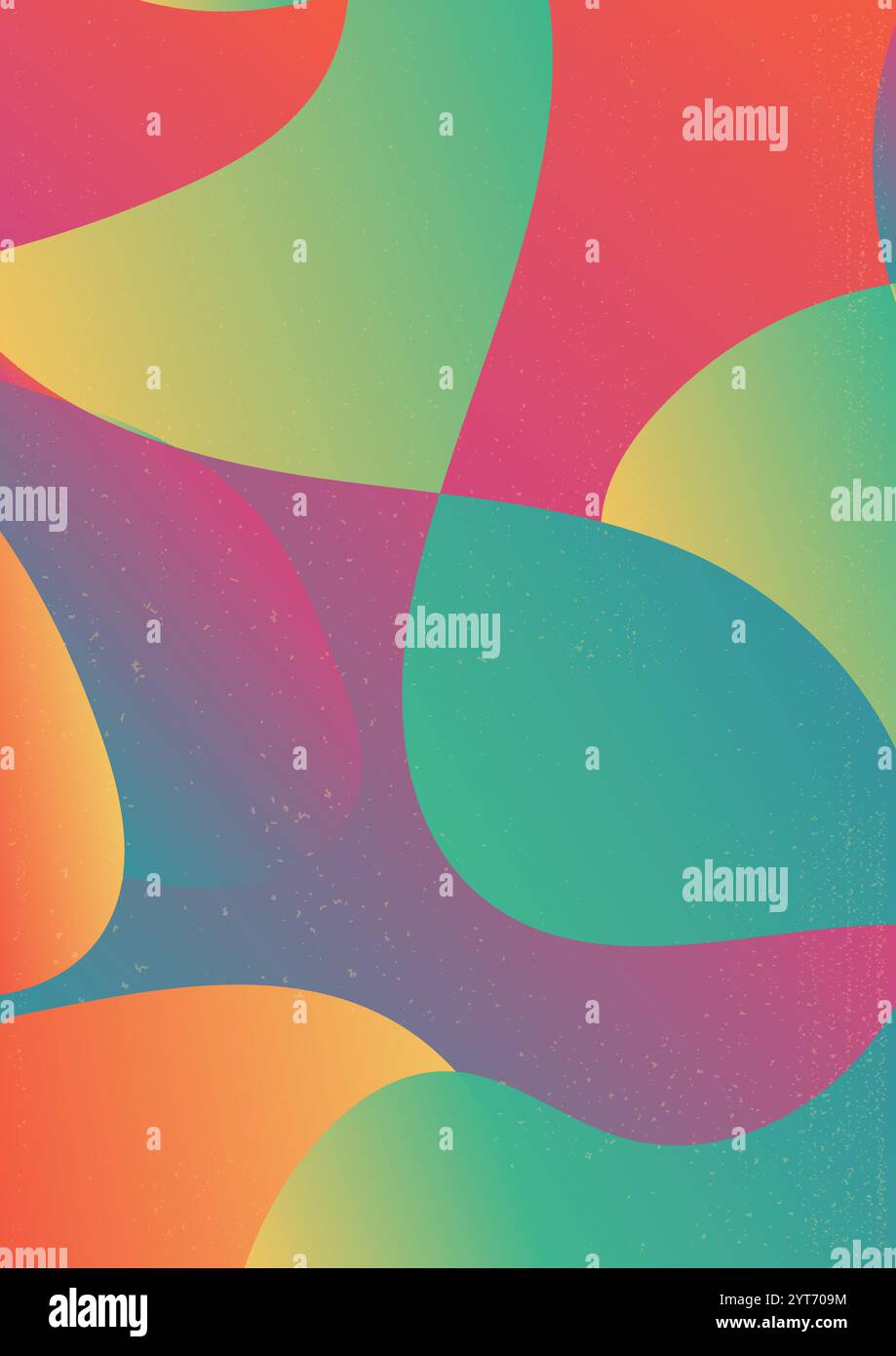 Retro Textured Gradient in Warm Hues. Abstract gradient background with flowing. Subtle grainy ...