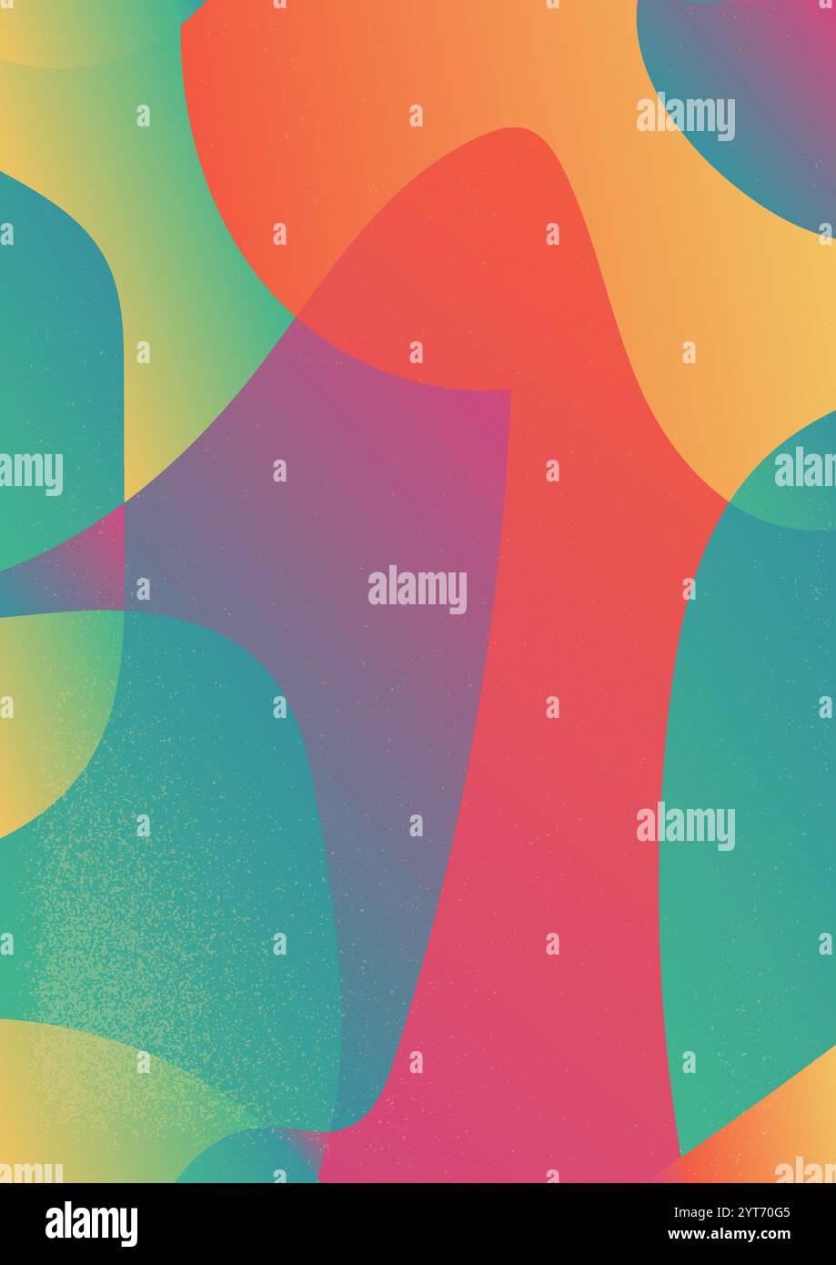 Retro Textured Gradient in Warm Hues. Abstract gradient background with flowing. Subtle grainy ...