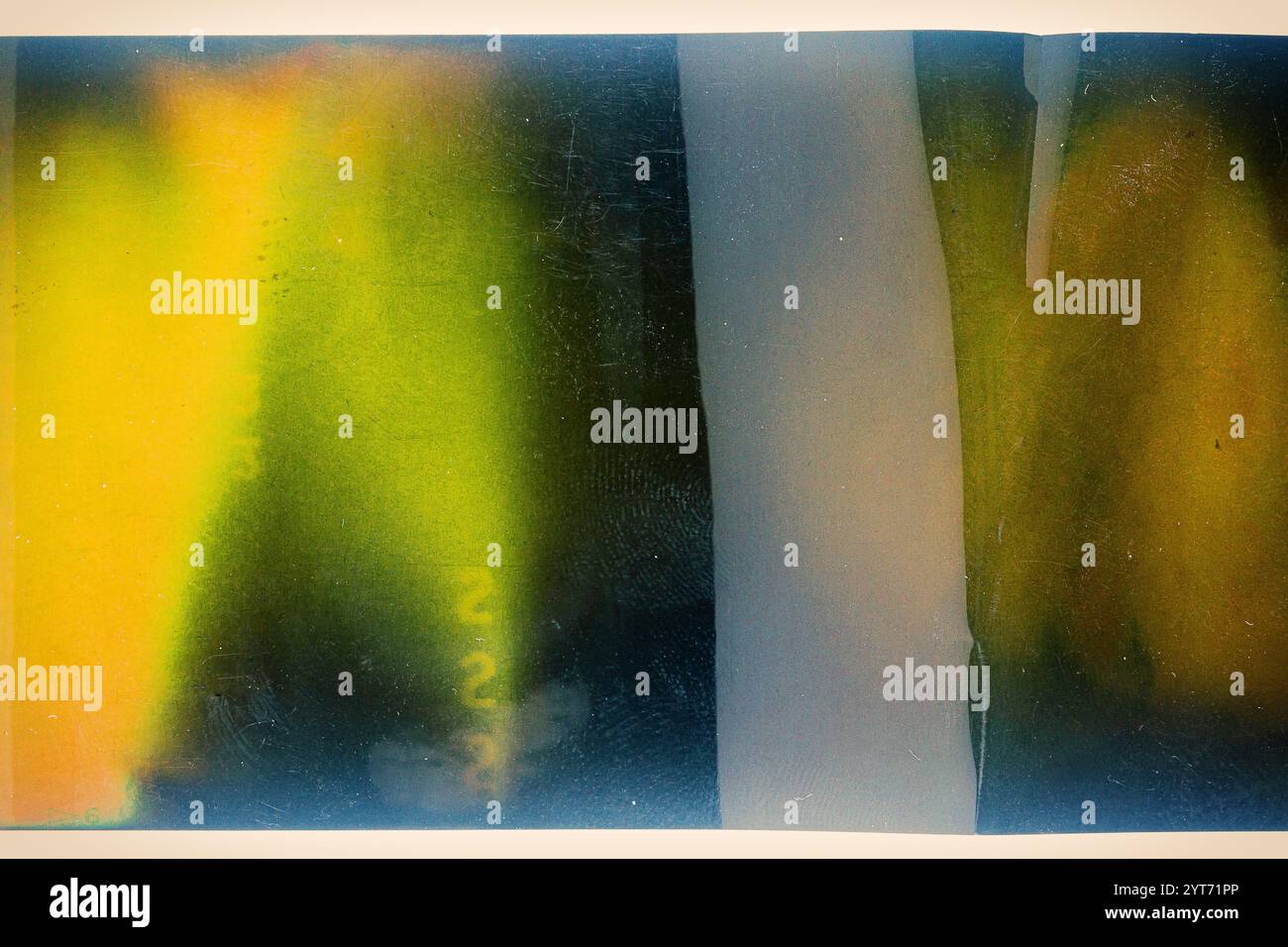 Grungy color 120mm negative film isolated on white background. Medium ...