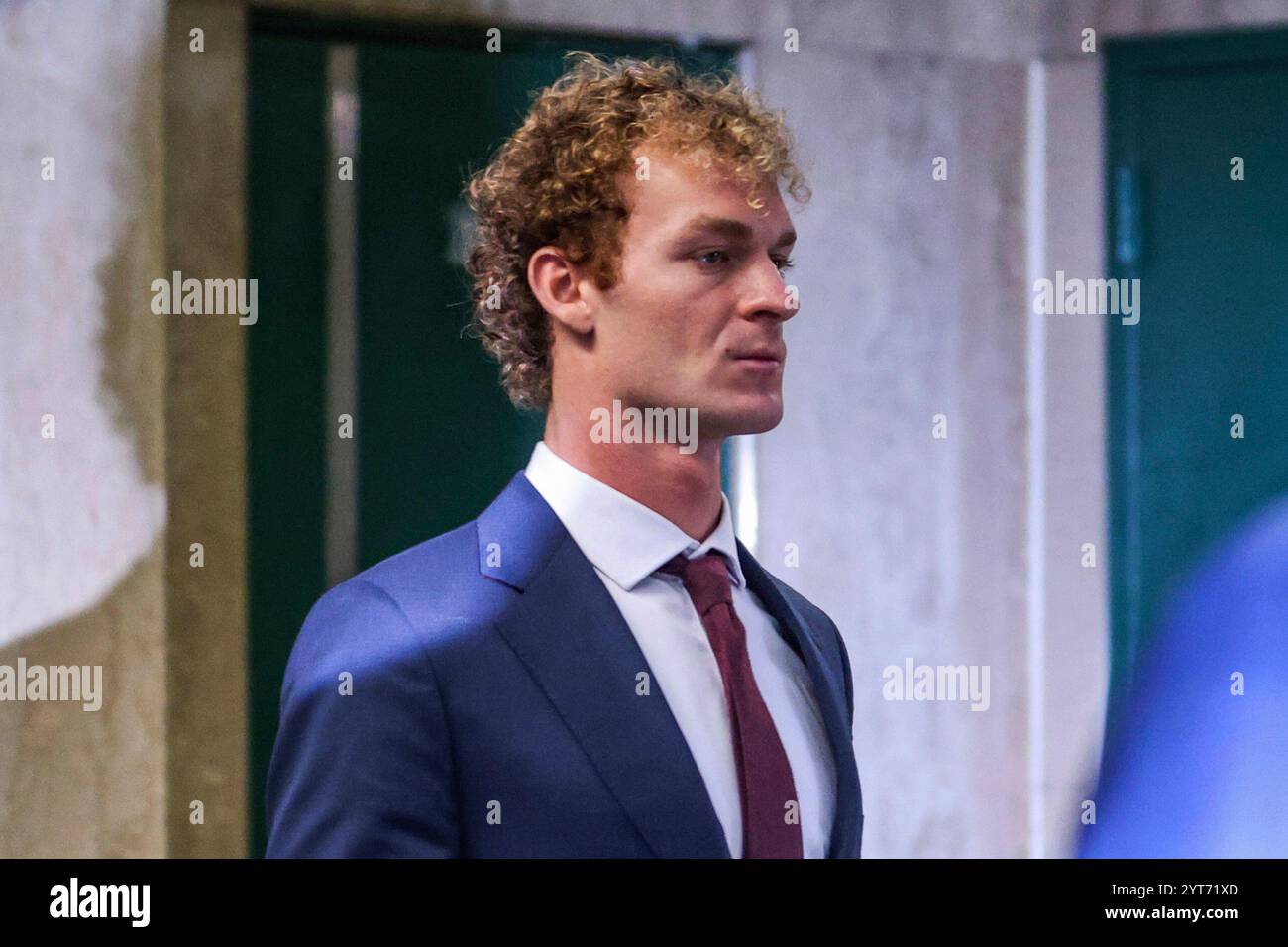 Daniel Penny leaves the courtroom, Friday, Dec. 6, 2024, in New York. (AP Photo/Heather Khalifa ...