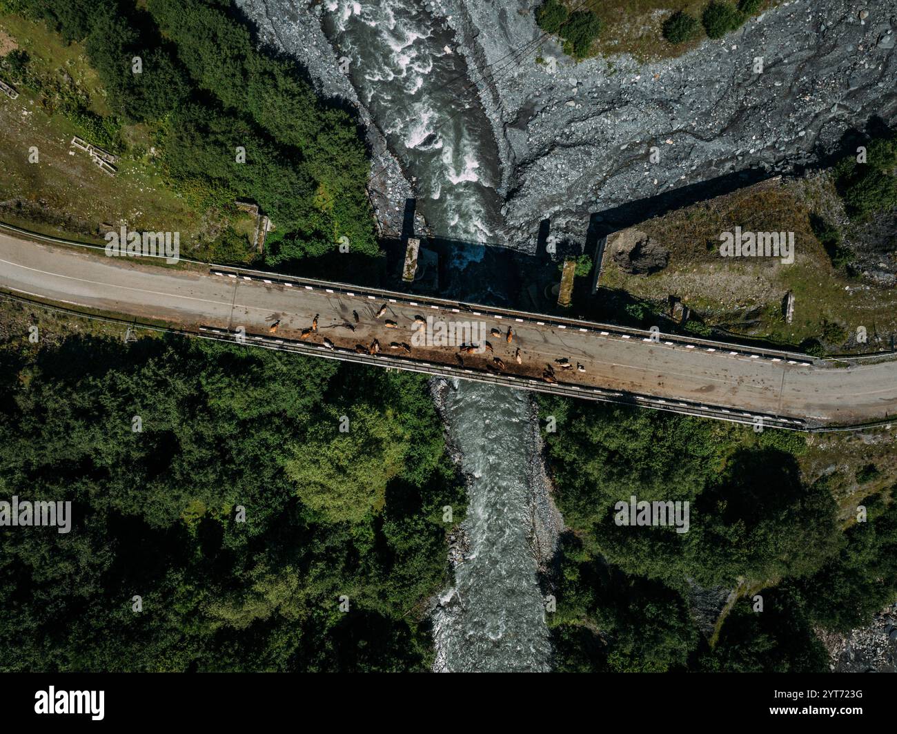 Aerial view in busy highway hi-res stock photography and images - Alamy