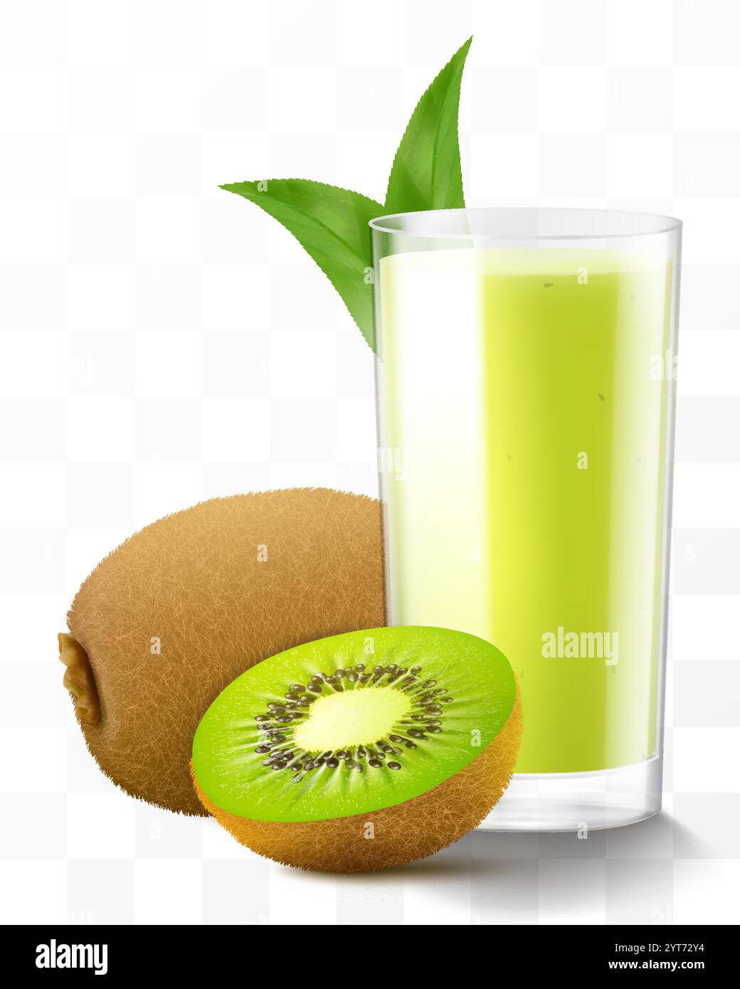Fresh green detox kiwi Stock Vector Images - Alamy