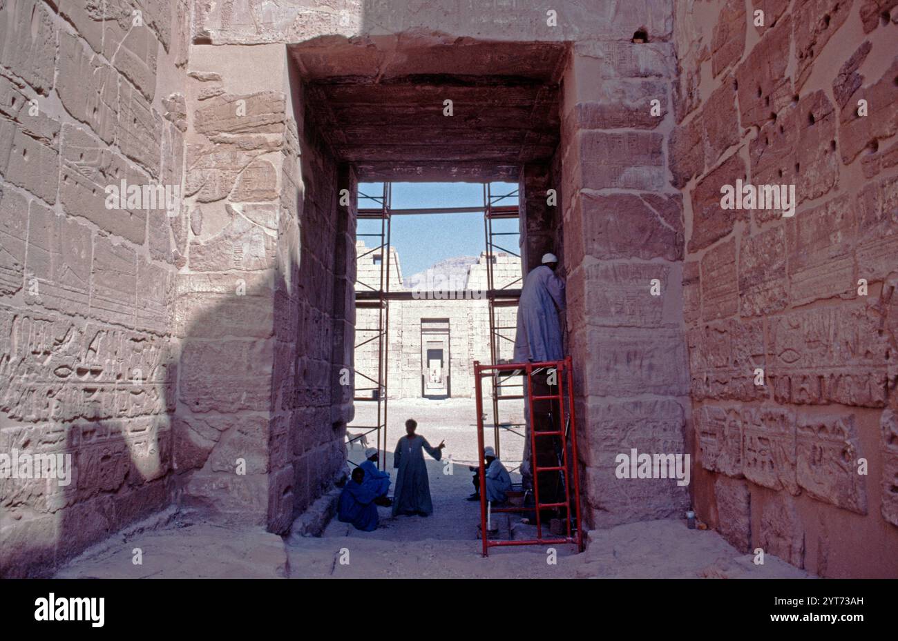 Migdol entrance, Medinet Habu, Theben, Luxor, Nile Valley, Egypt ...