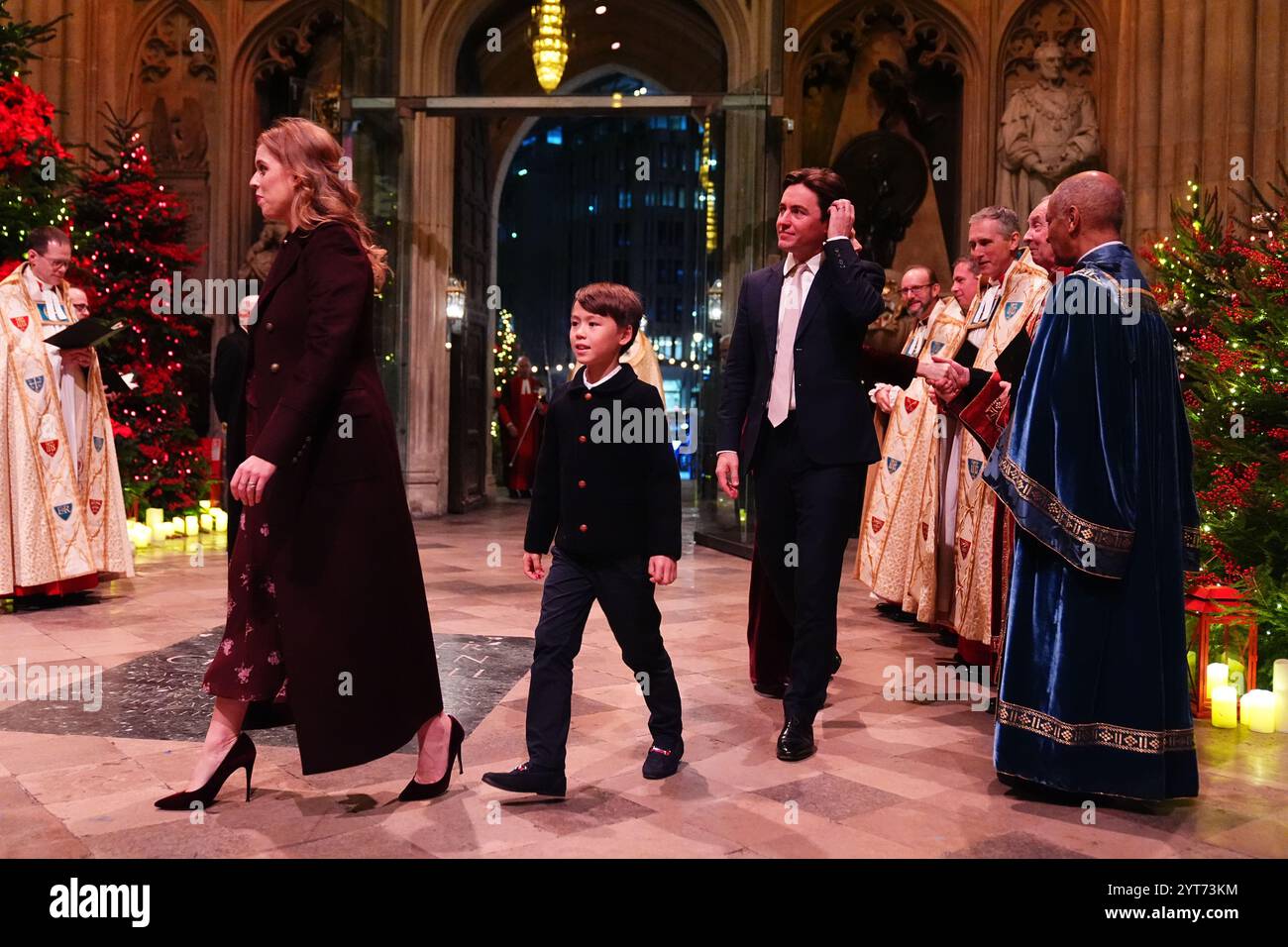 Princess Beatrice of York arrives with her husband Edoardo Mapelli ...