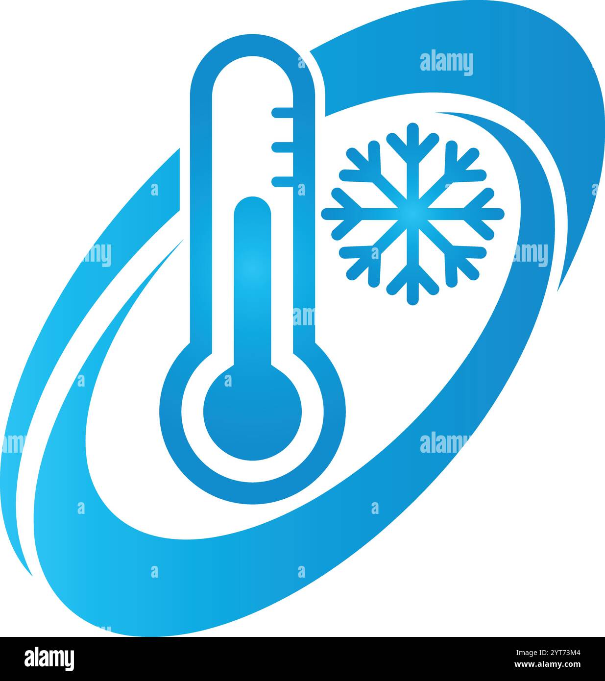 thermometer, snowflake, sun, temperature, air conditioning, logo Stock ...