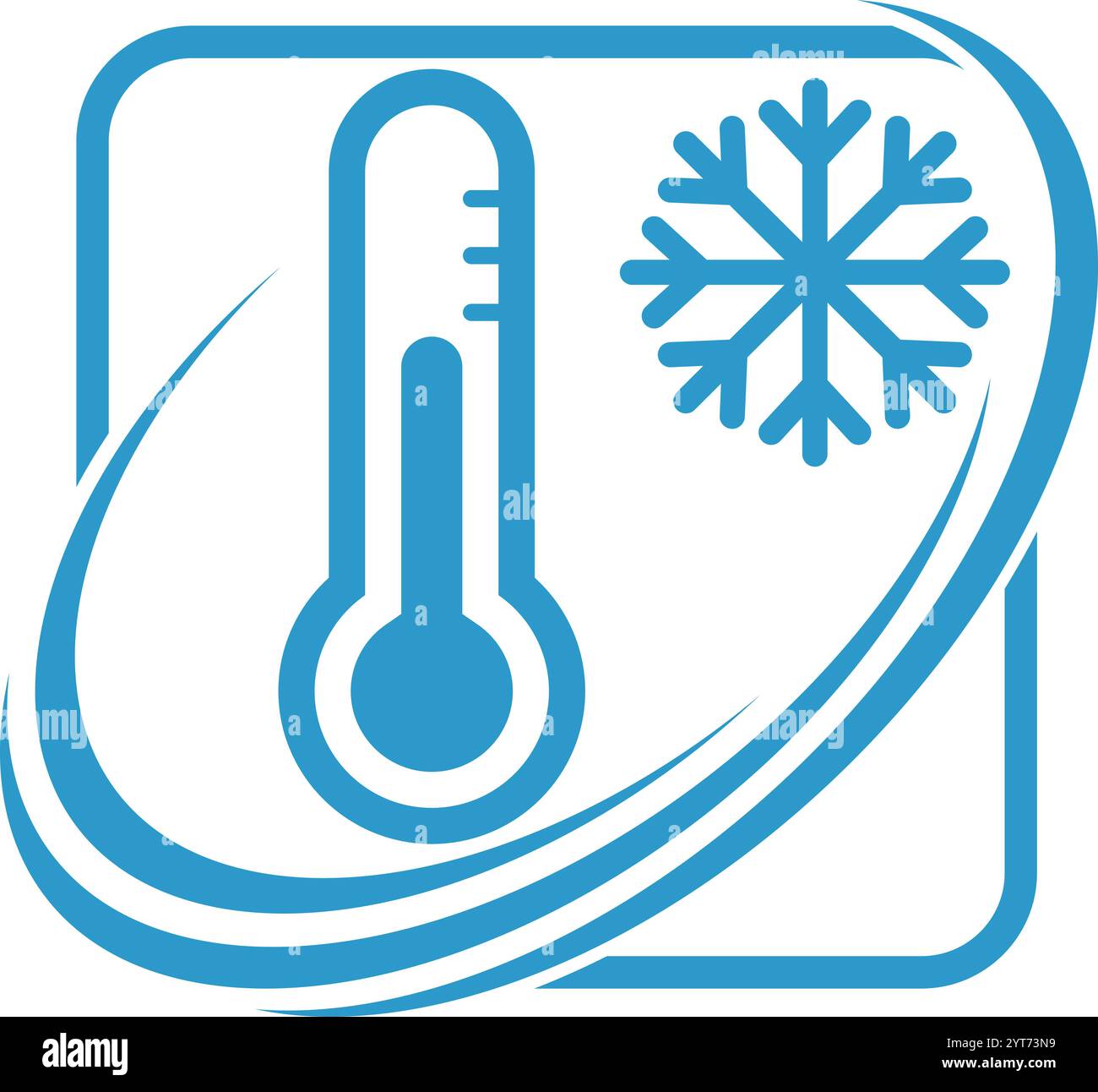 thermometer, snowflake, sun, temperature, air conditioning, logo Stock ...