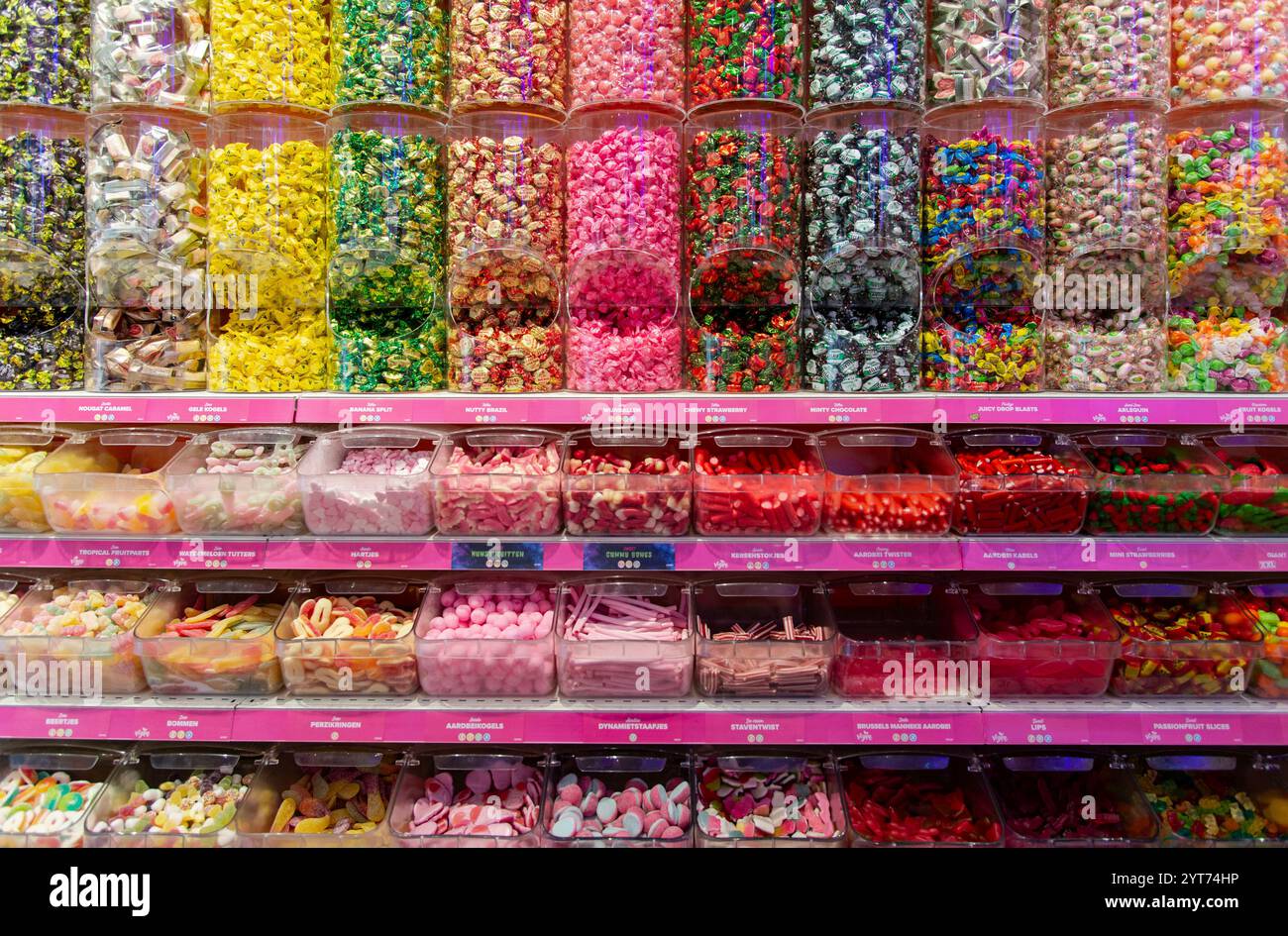 Colorful candy display in a candy store in Middelburg Stock Photo - Alamy