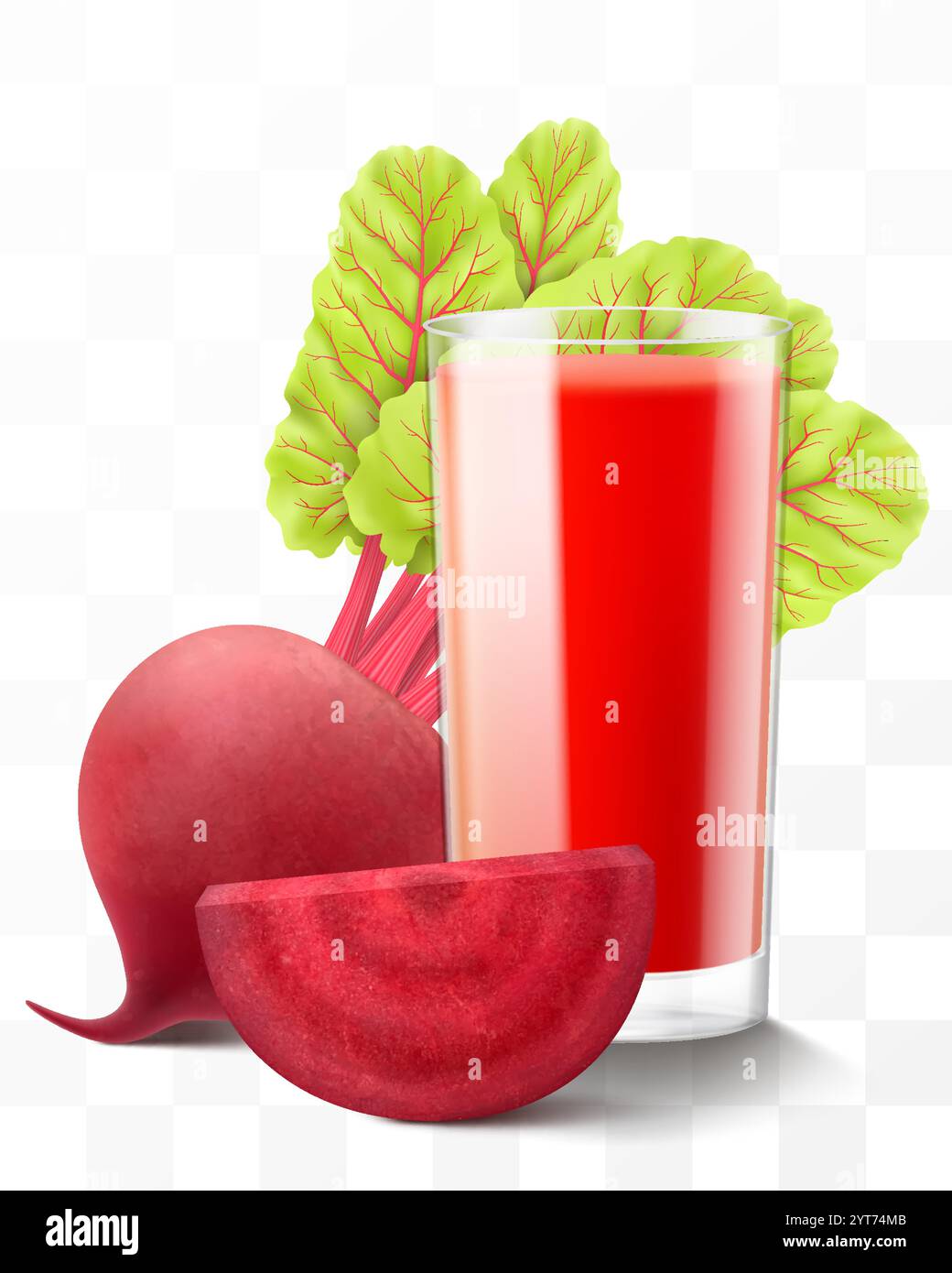 A glass of fresh beet juice or smoothie. Cup of cocktail with beetroot ...