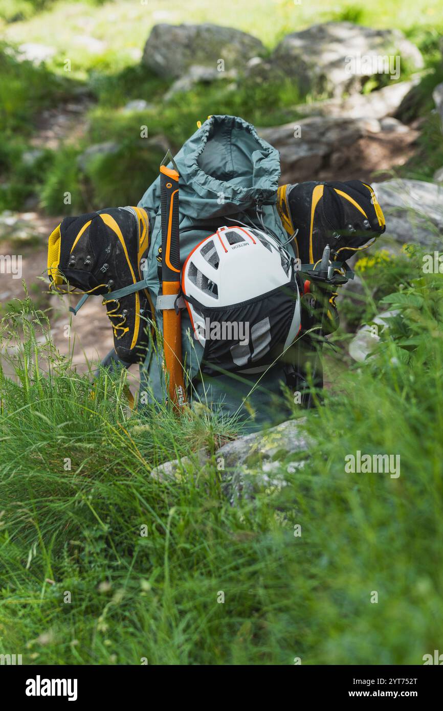 Attached to rucksack hi-res stock photography and images - Alamy