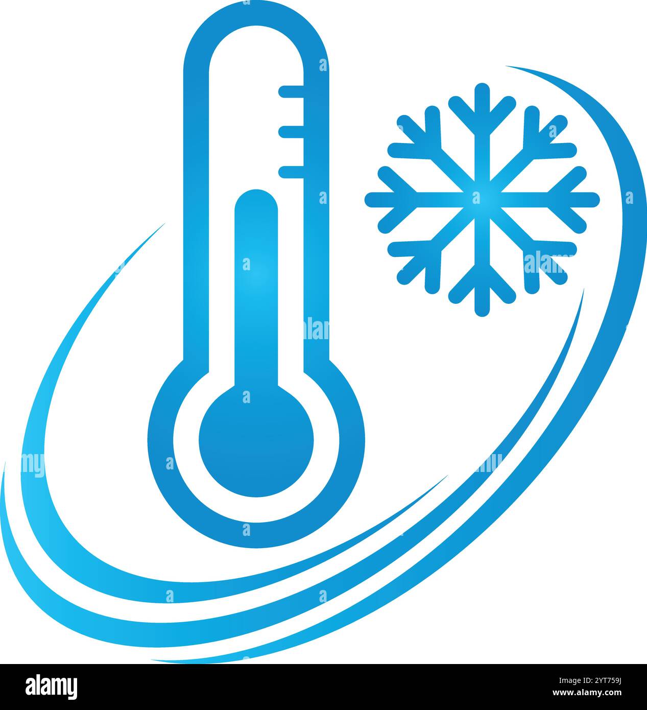thermometer, snowflake, sun, temperature, air conditioning, logo Stock ...