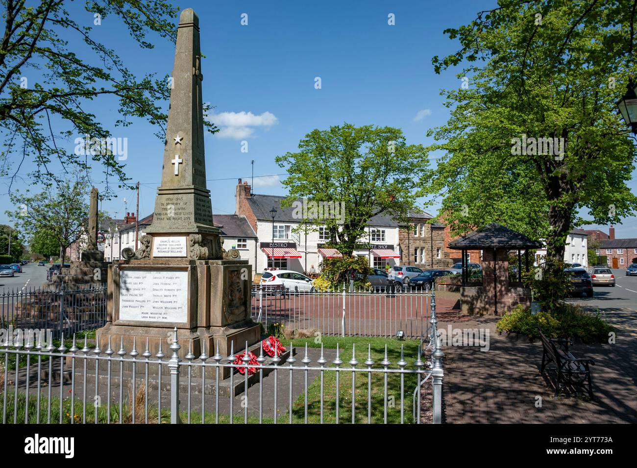 The village centre, Holt, Wales, UK Stock Photo - Alamy