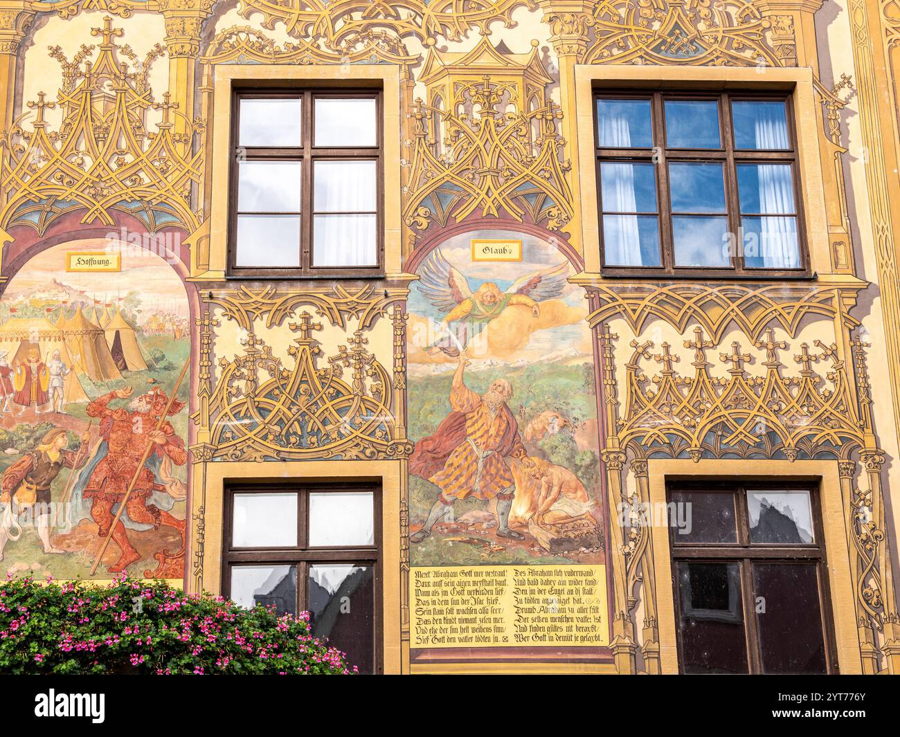 Frescoed facade of ulm town hall hi-res stock photography and images ...