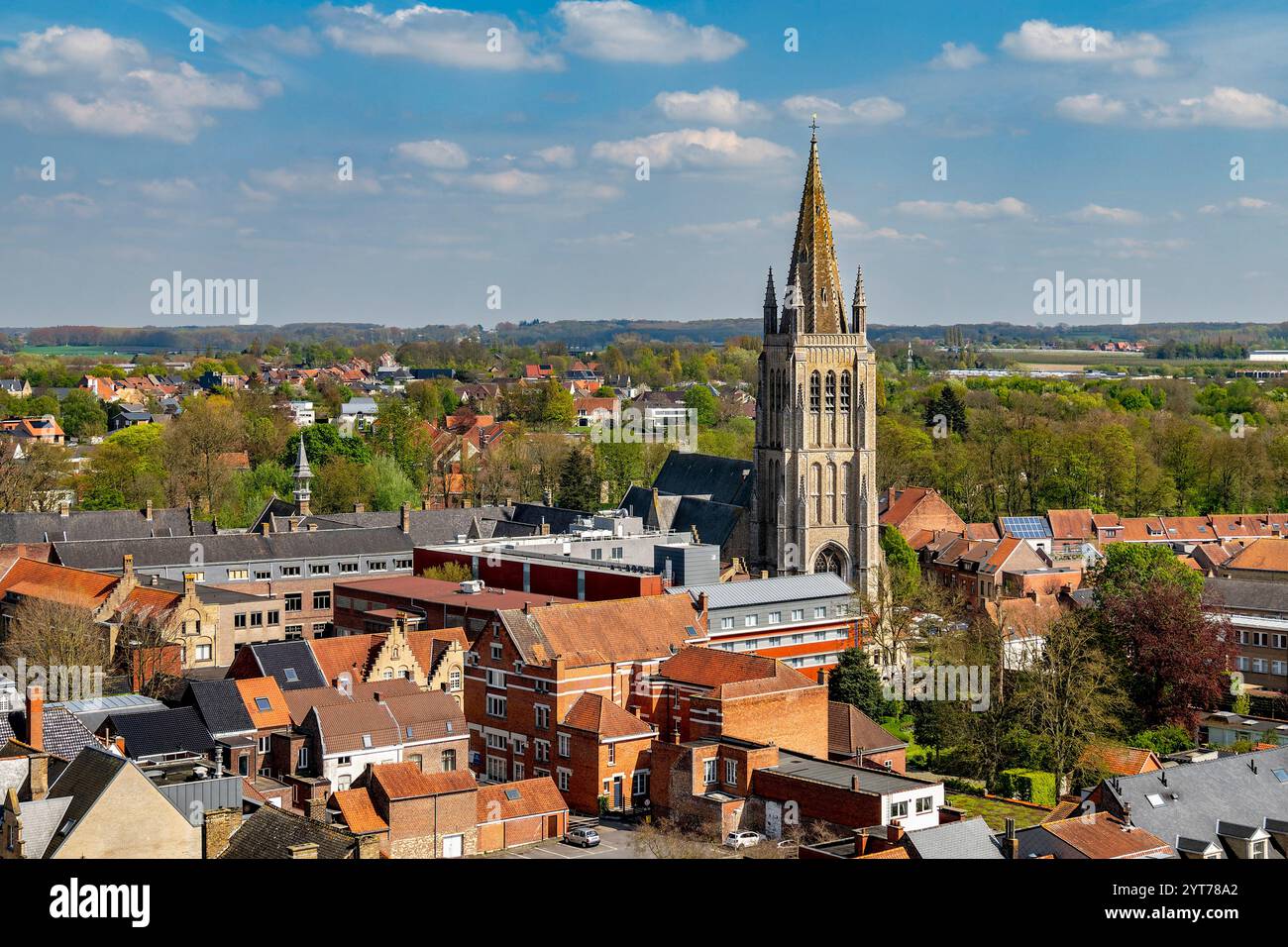 Ypres, the church of St. Jacob is a Gothic pseudo-basilica and is a ...