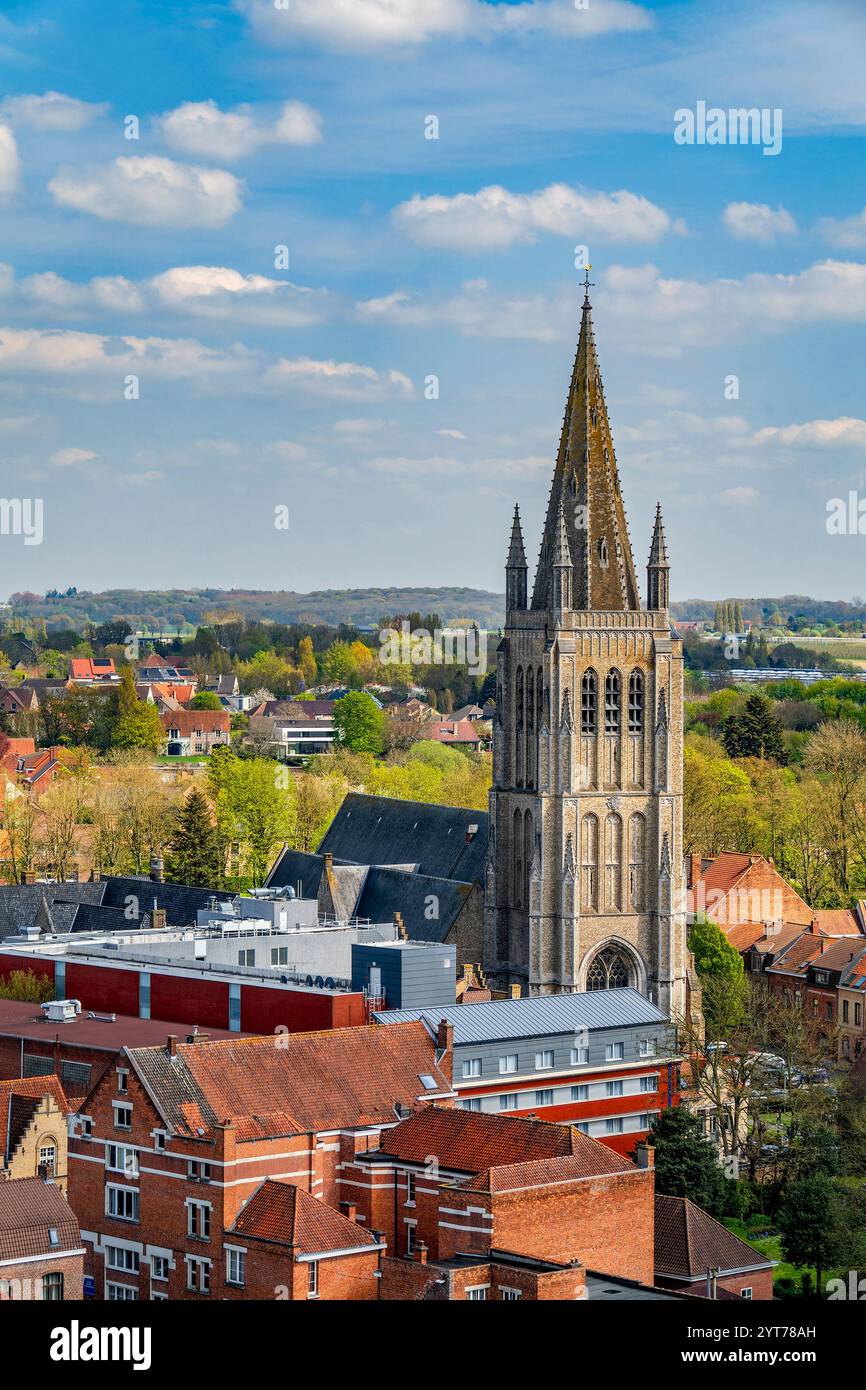 Ypres, the church of St. Jacob is a Gothic pseudo-basilica and is a ...