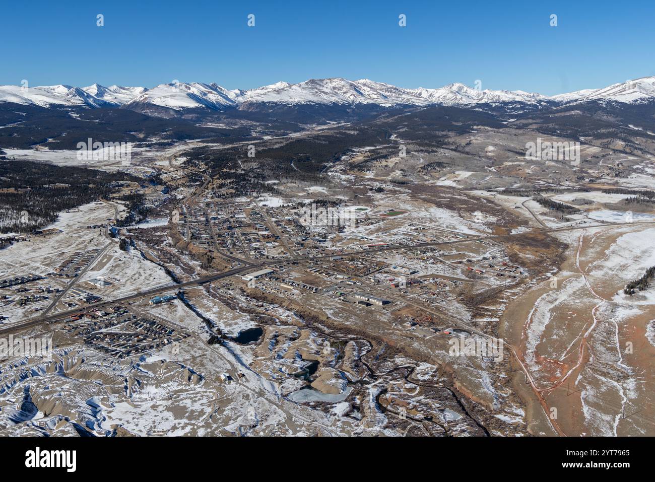 Aerial view of FairPlay, Colorado, USA Stock Photo - Alamy