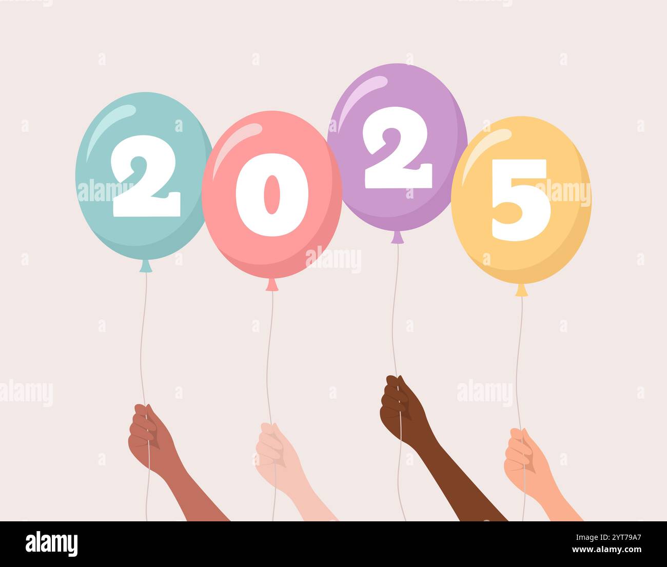 2025 balloons Stock Vector Images - Alamy