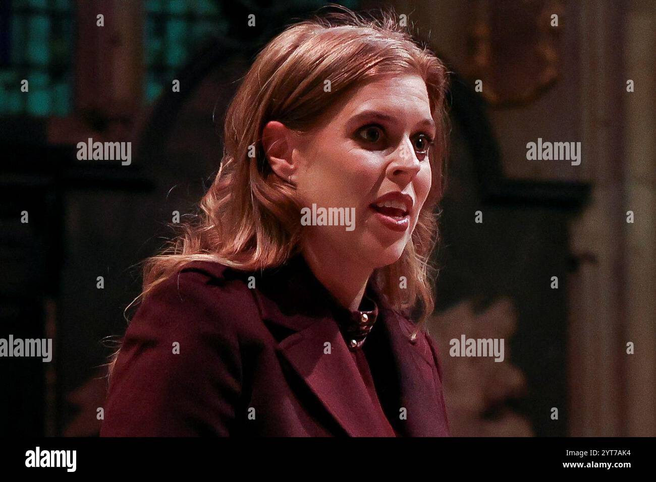 Princess Beatrice arrives for the Together At Christmas carol service ...