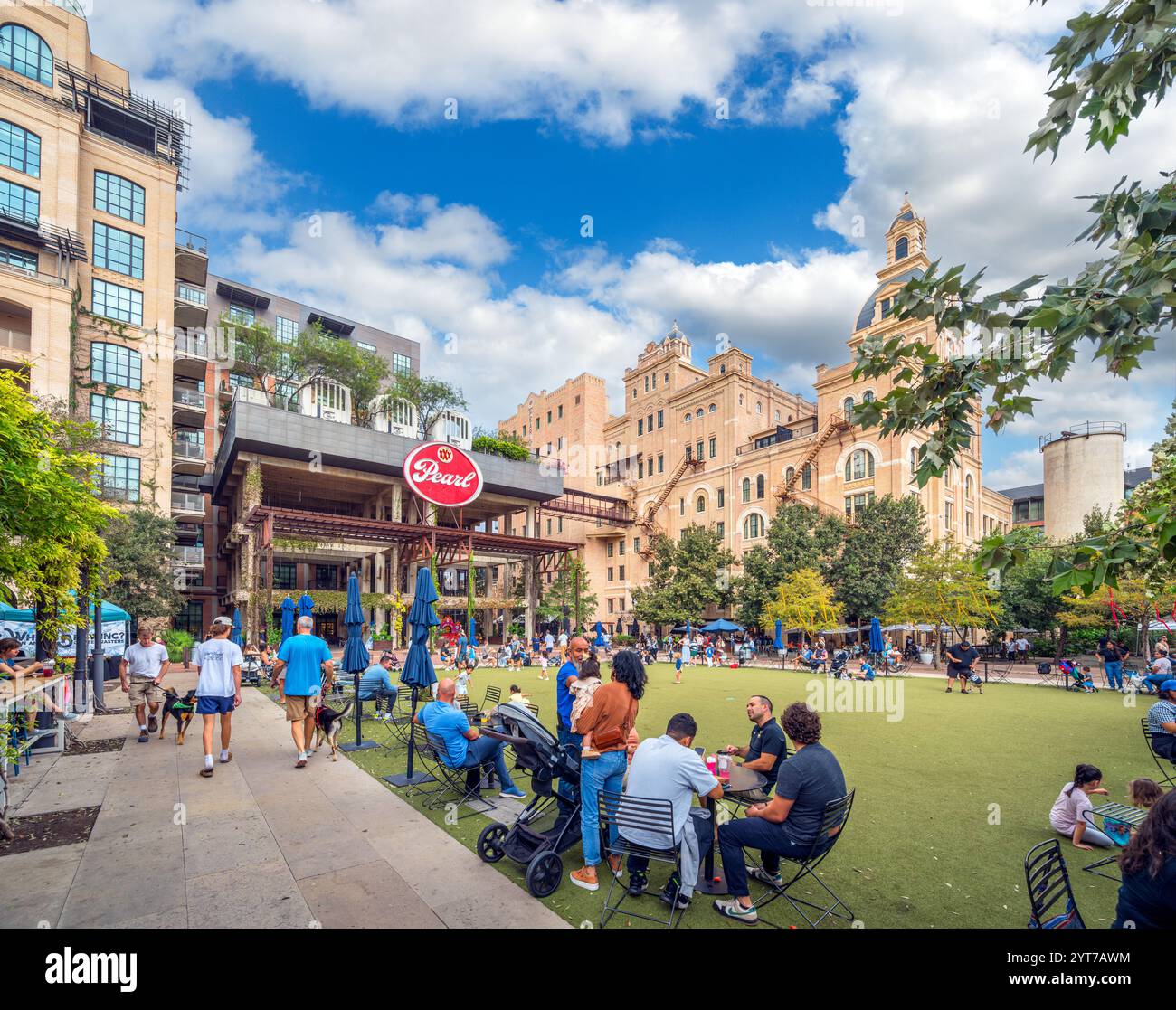 The Pearl with the Hotel Emma in the background, San Antonio, Texas ...