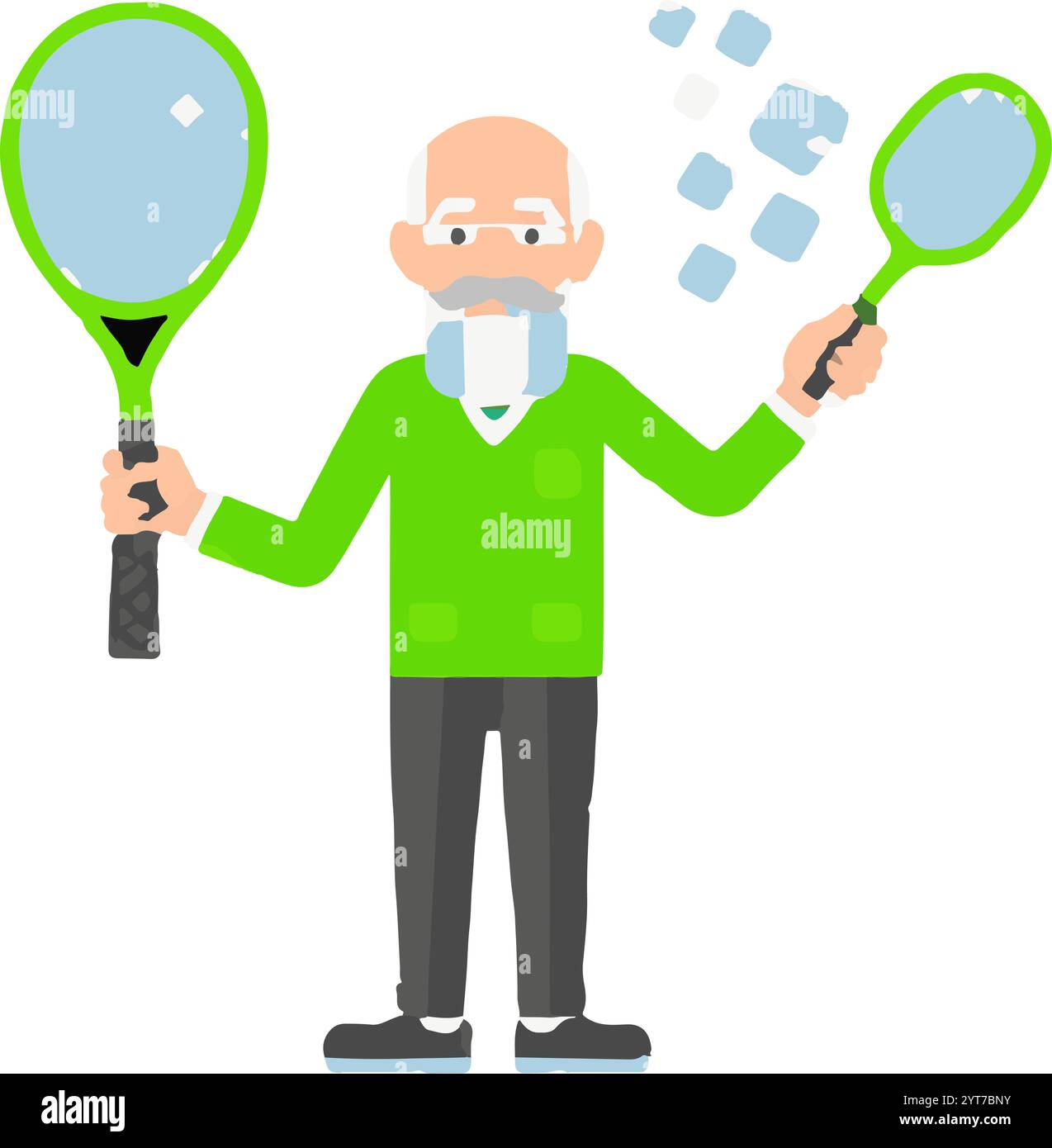 An illustration of a badminton game, focusing on the shuttlecock and ...