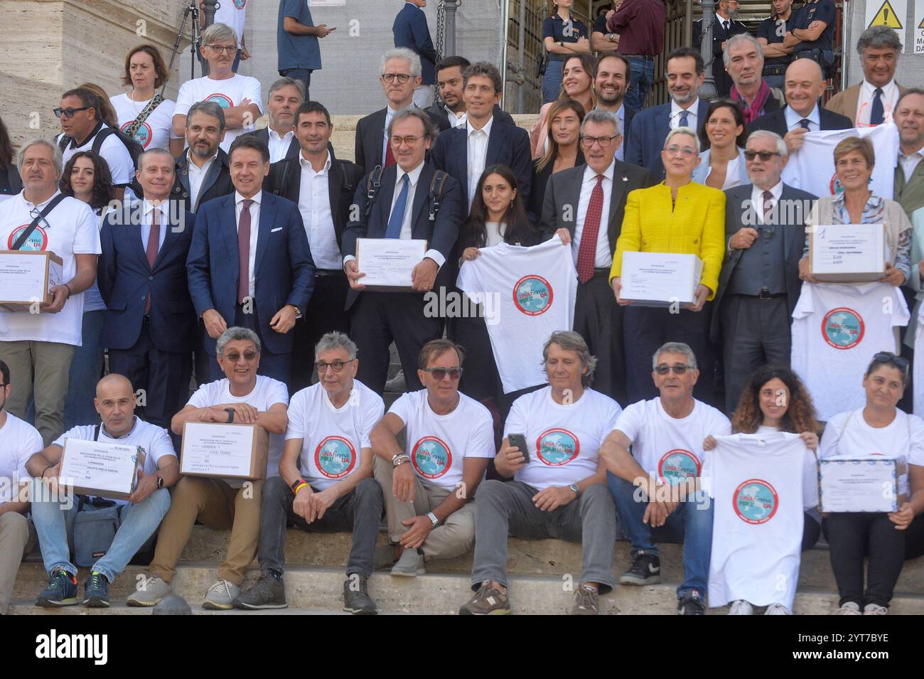 Italy, Rome, September 26, 2024 : The promoters of the referendum ...