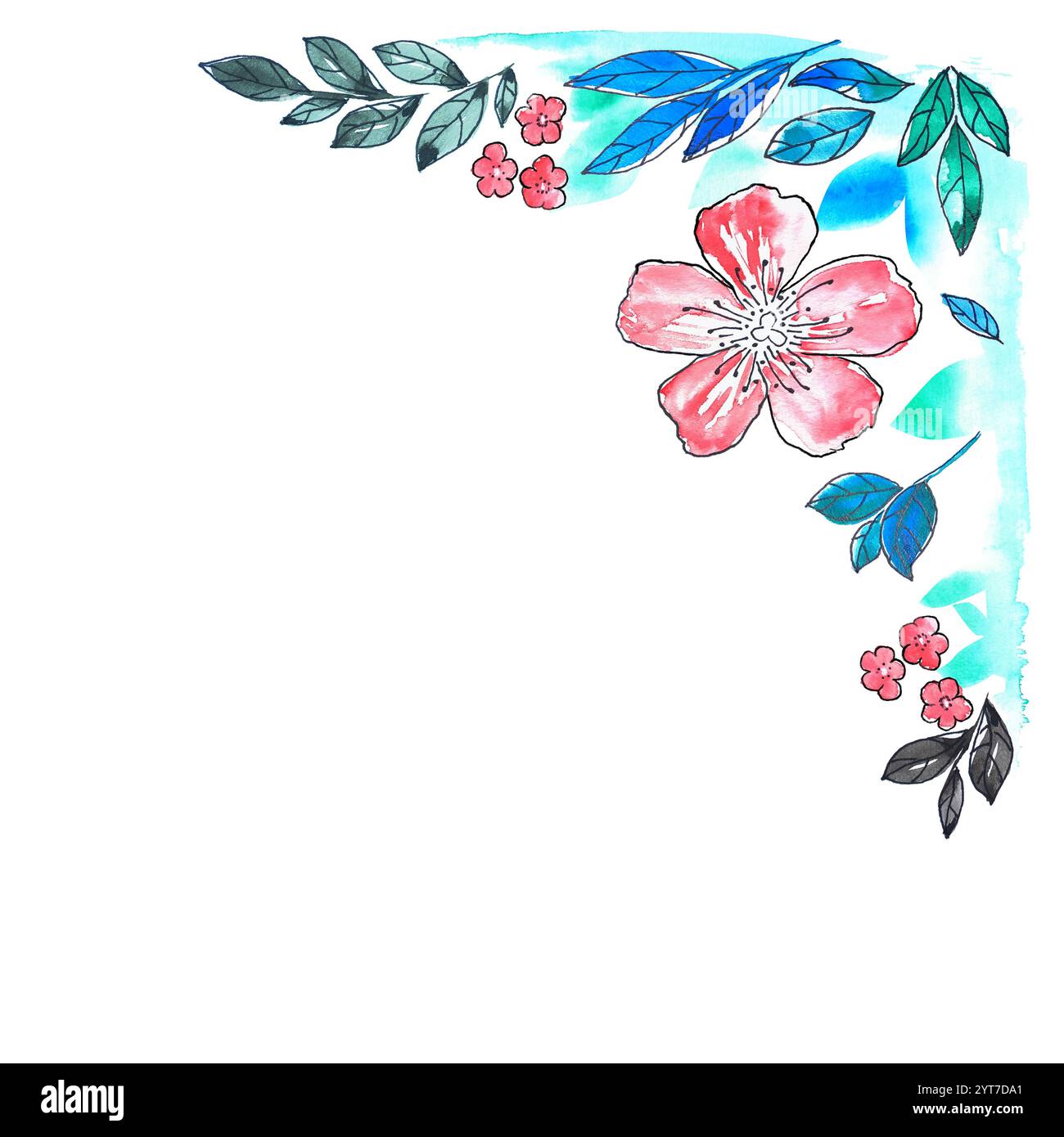 Corner with flowers Cut Out Stock Images & Pictures - Alamy