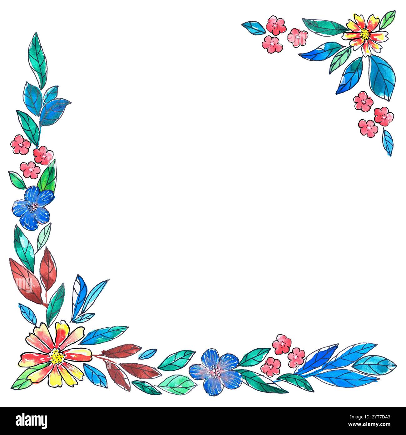 Coloured Calligraphy Border Designs Indian Border Designs Stock