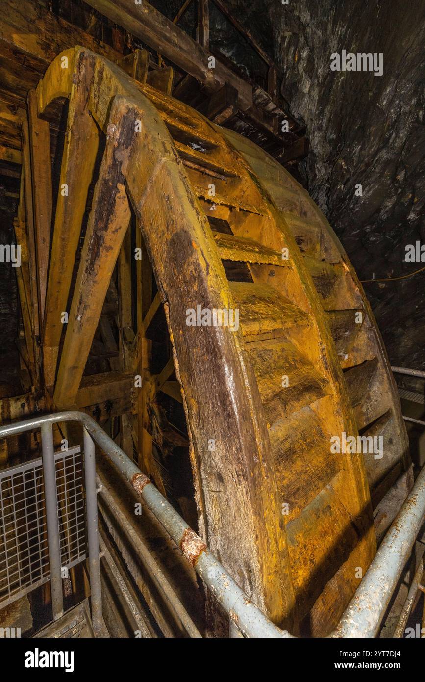 Old waterwheel in the Rammelsberg visitor mine, UNESCO World Heritage ...