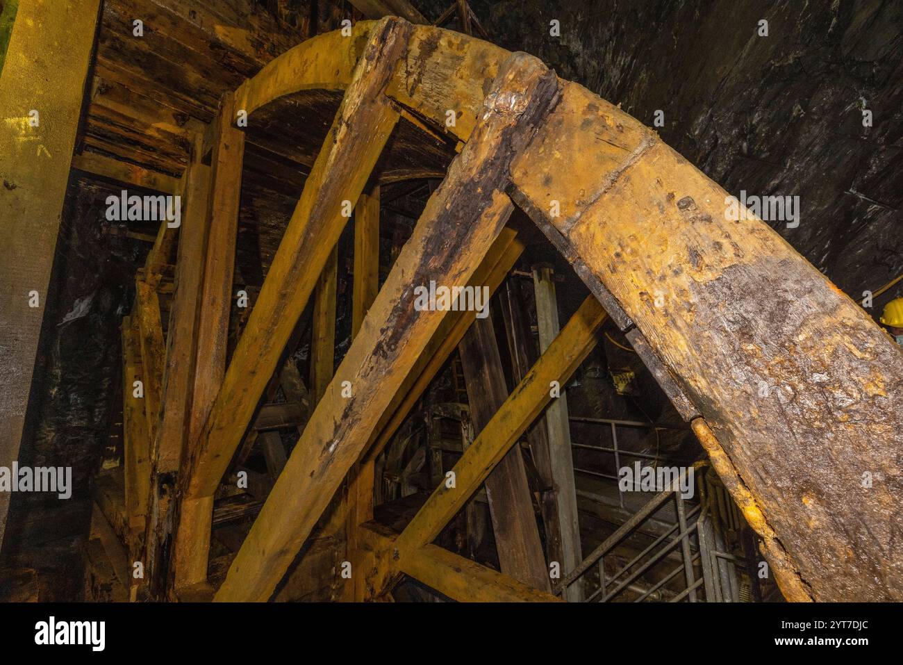 Old waterwheel in the Rammelsberg visitor mine, UNESCO World Heritage ...