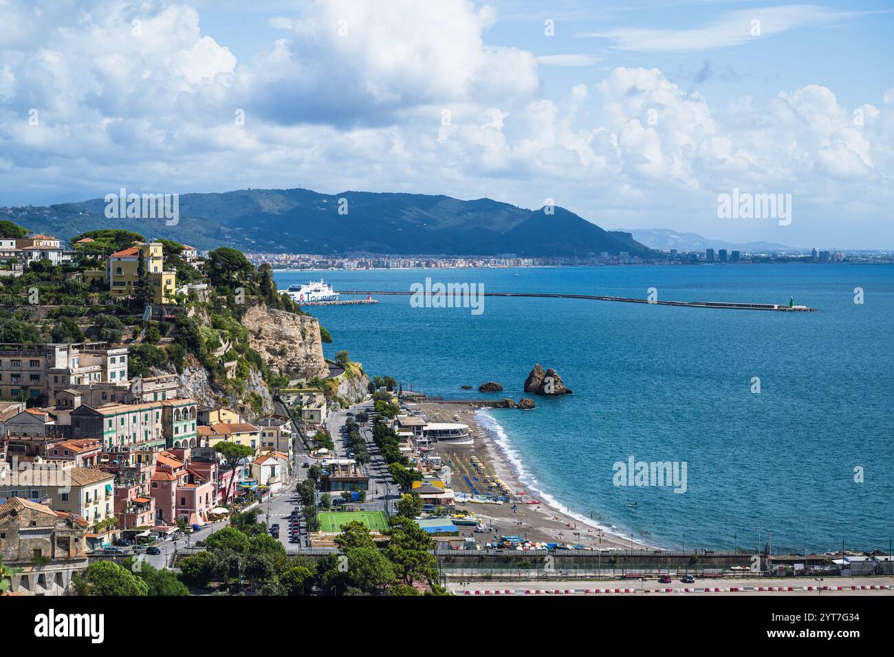 Port in Salerno from Vietri sul Mare, Amalfi Coast, Salerno, Campania ...