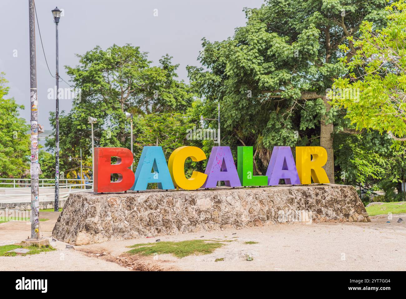 10.07.24, Bacalar, Mexico Colorful BACALAR sign with vibrant letters ...