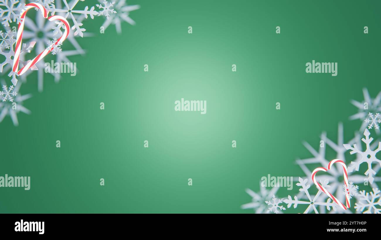 Abstract 3D snowflake candy cane horizontal backgrounds event festive ...
