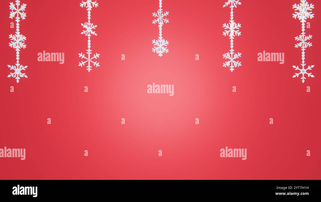 Abstract 3D horizontal frames border winter backgrounds snowflake candy ...