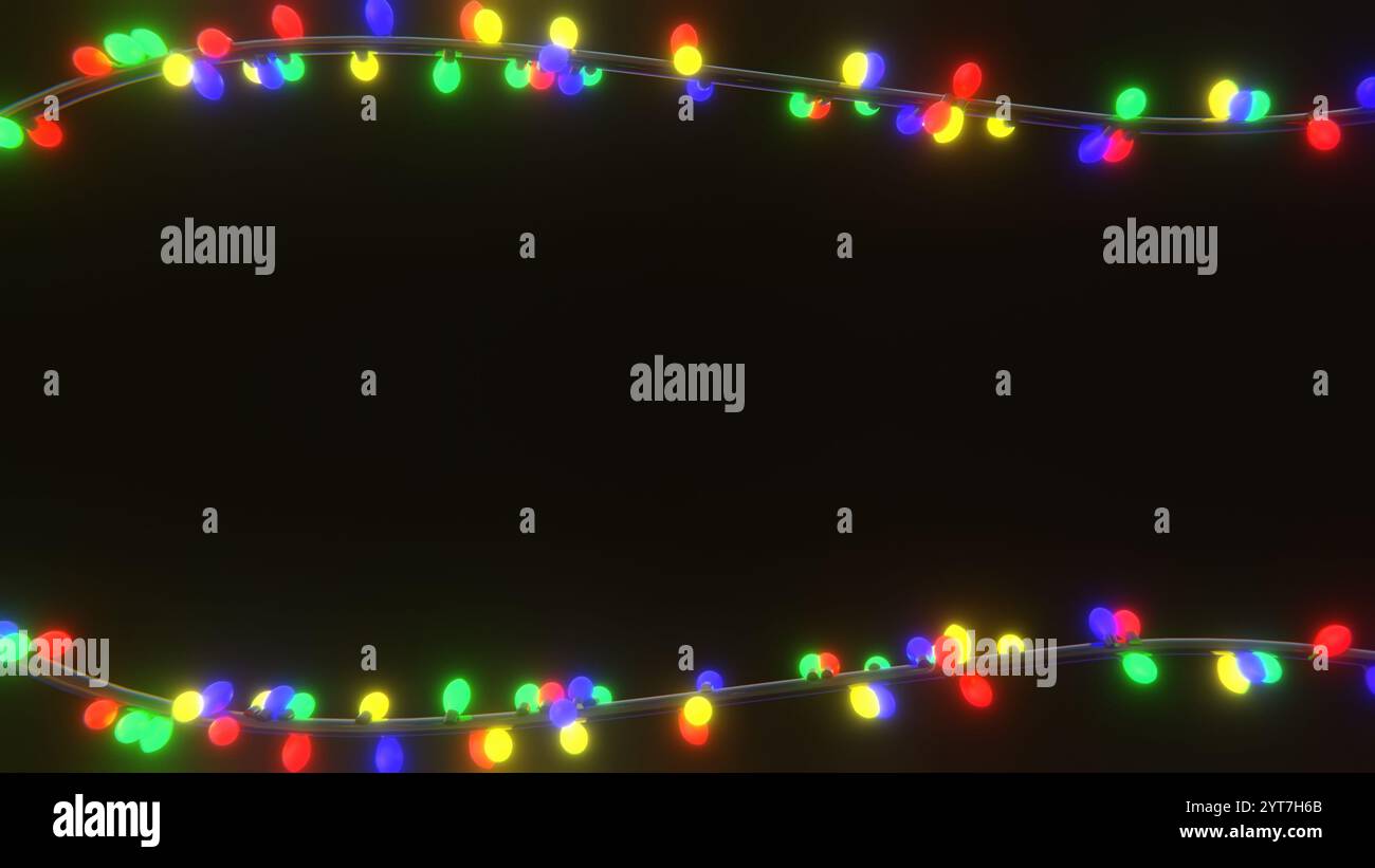 Abstract 3D horizontal winter backgrounds neon RGB led Merry Christmas ...