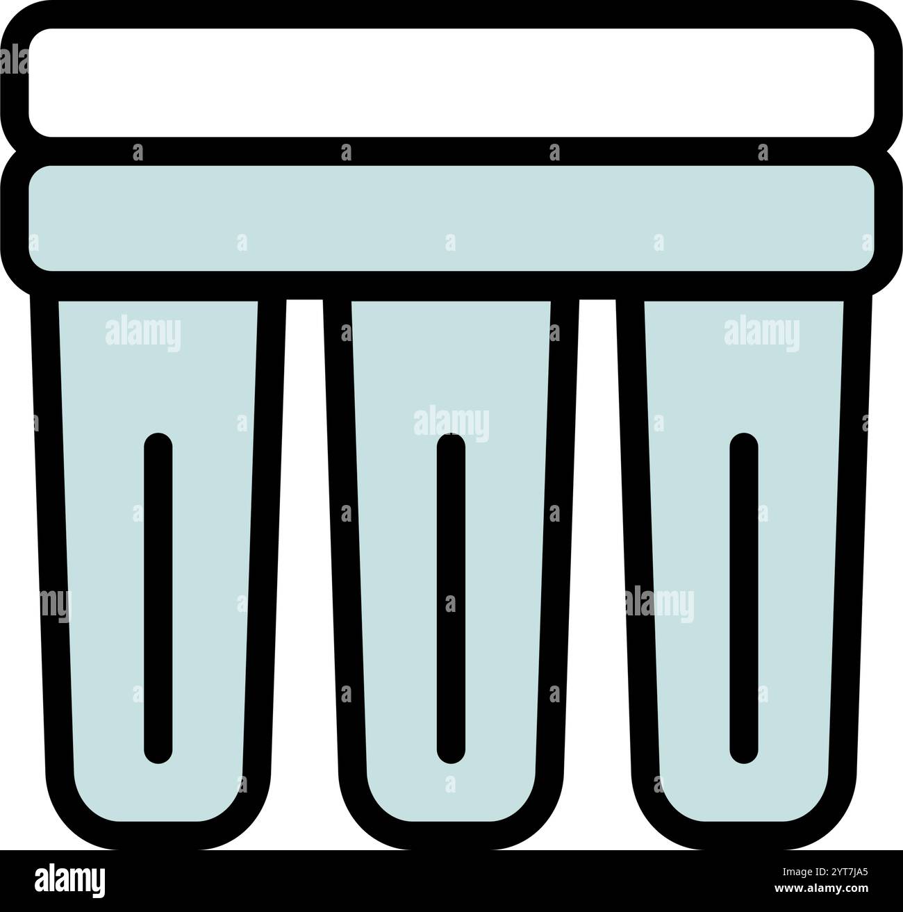 Water treatment color icon. Filtration process. Osmosis and ...