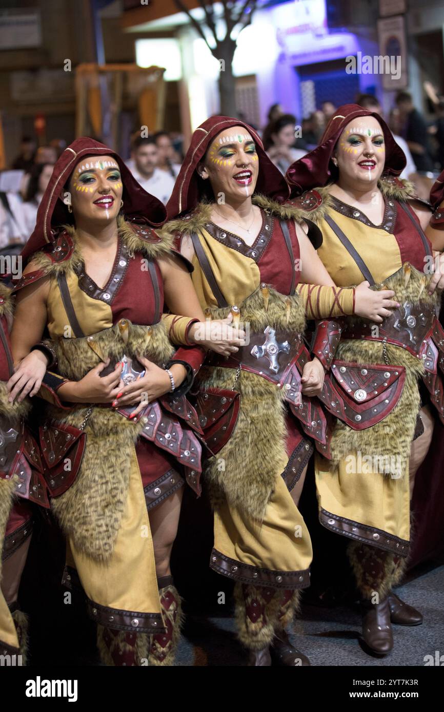 Moros y Cristianos, fiesta, portrait, women, parade, blue hour ...