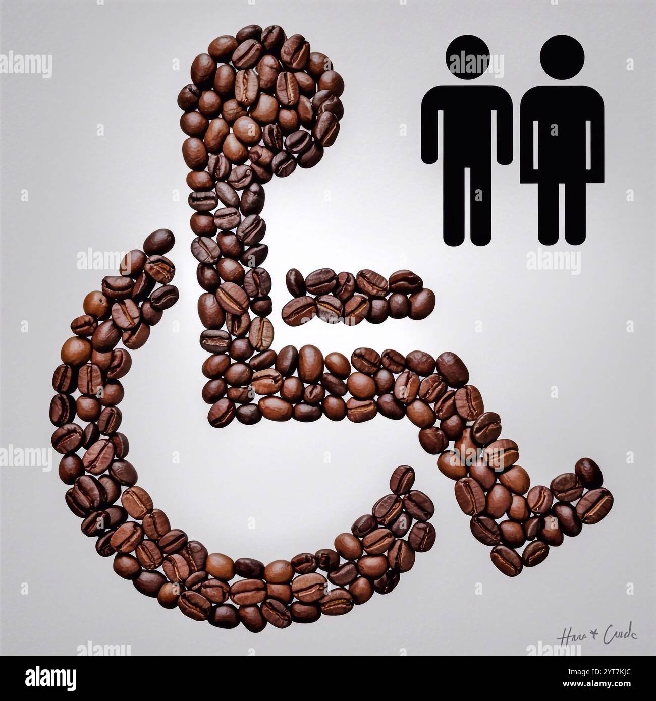 Coffee inspired restroom symbols hi-res stock photography and images ...