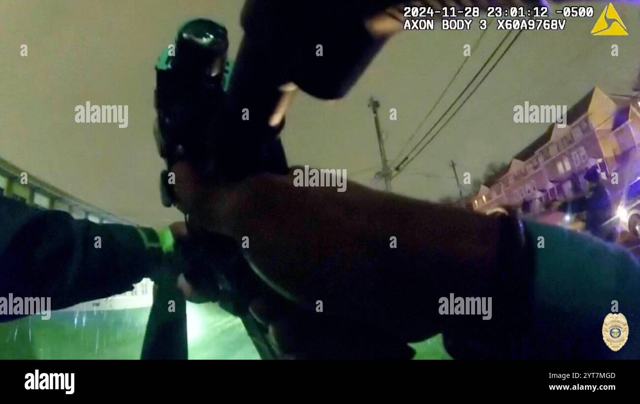 In this image taken from police body camera video released by the Akron ... In this image taken from police body camera video released by the Akron ...